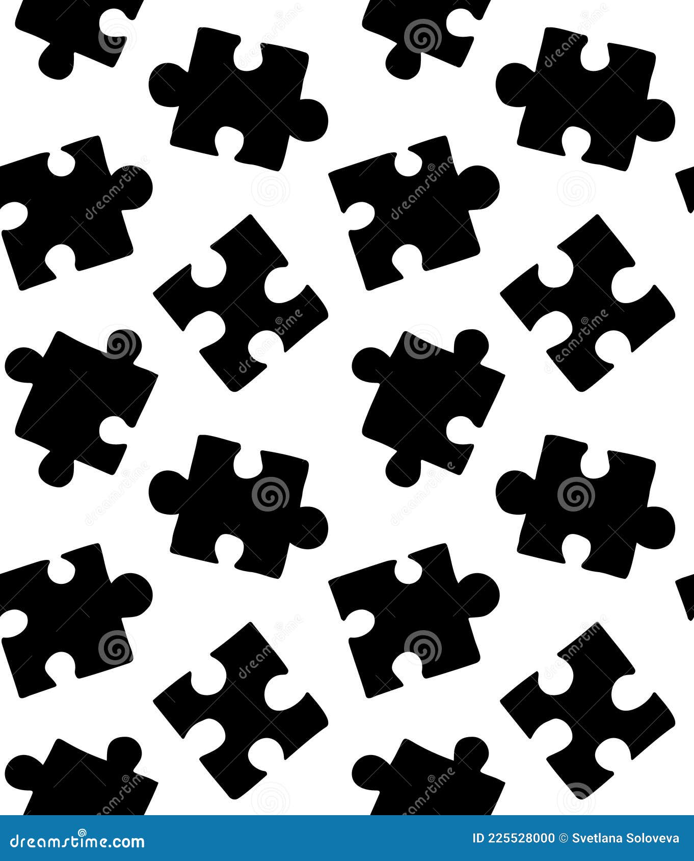 Vector Seamless Pattern of Puzzle Piece Stock Vector - Illustration of ...