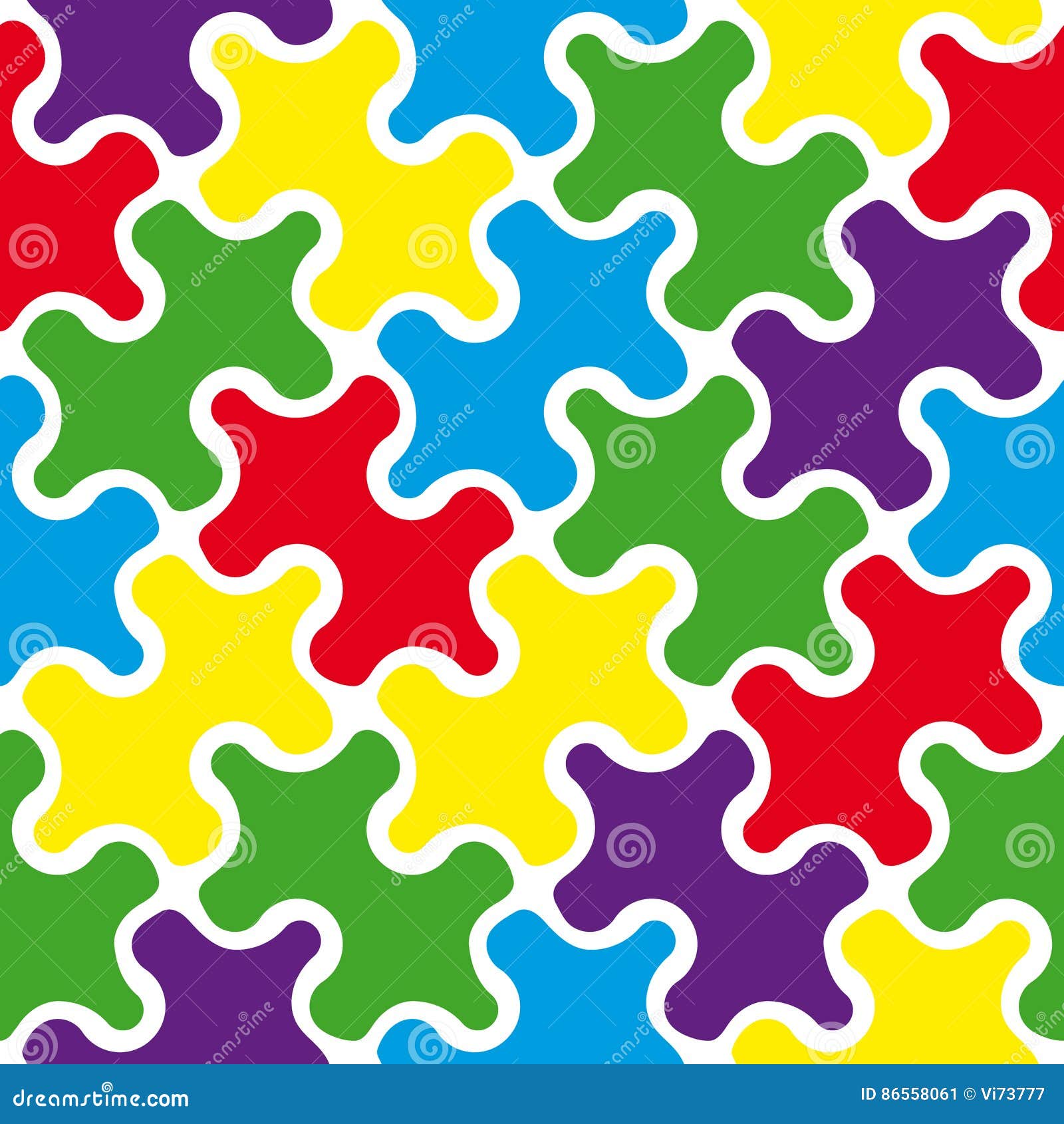 Vector Seamless Pattern. Puzzle Texture. Repeating Abstract Background ...