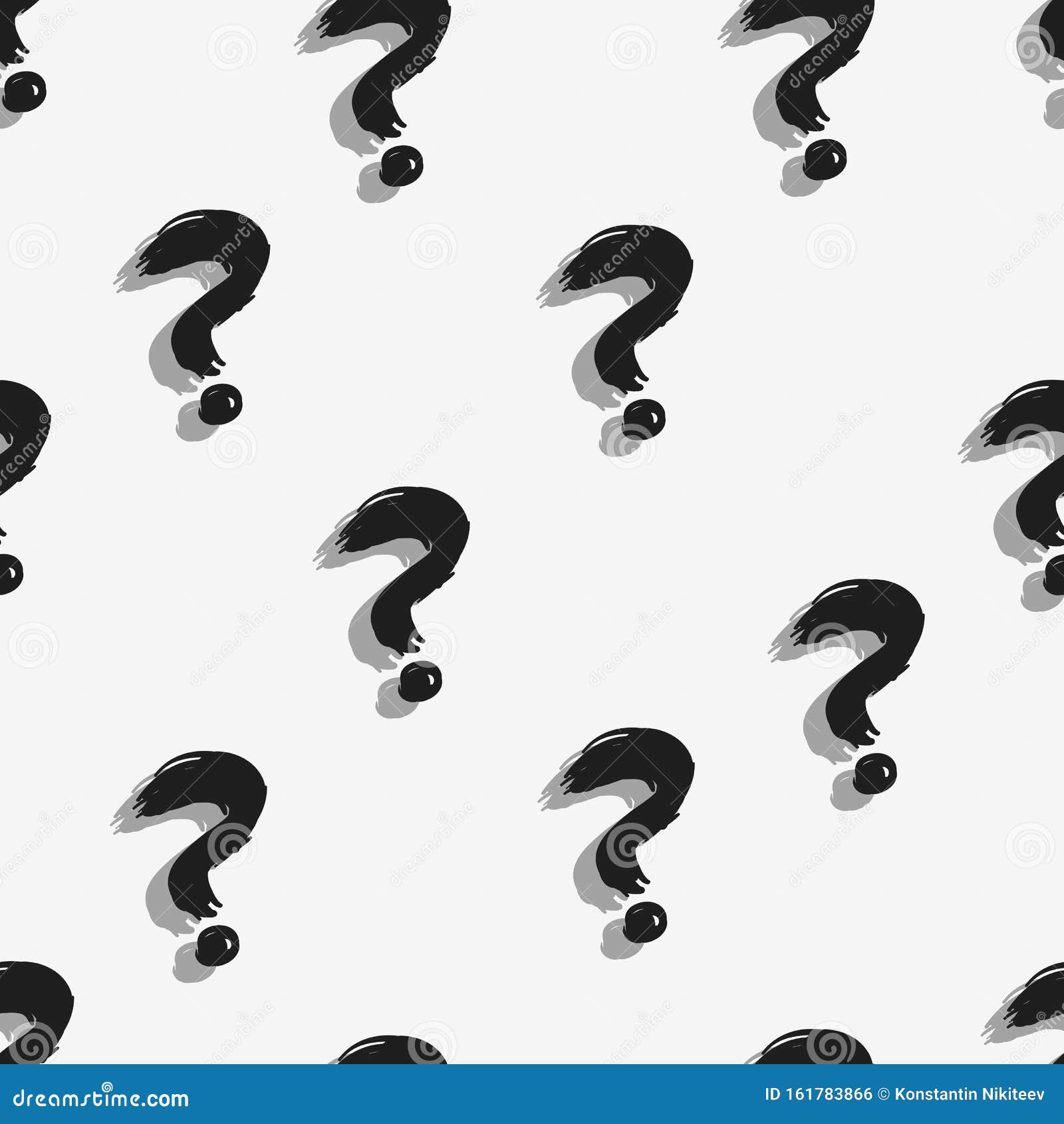 Vector Seamless Pattern of Question Marks. Quiz Background Stock Vector ...