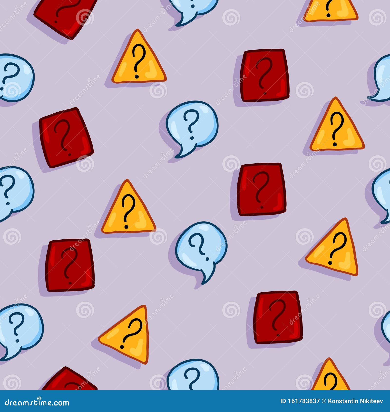 Quiz Background - Question Seamless Texture Vector Illustration ...