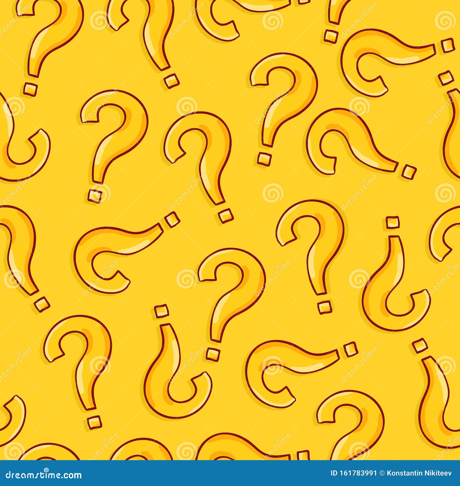Vector Seamless Pattern of Question Marks. Quiz Background Stock Vector ...