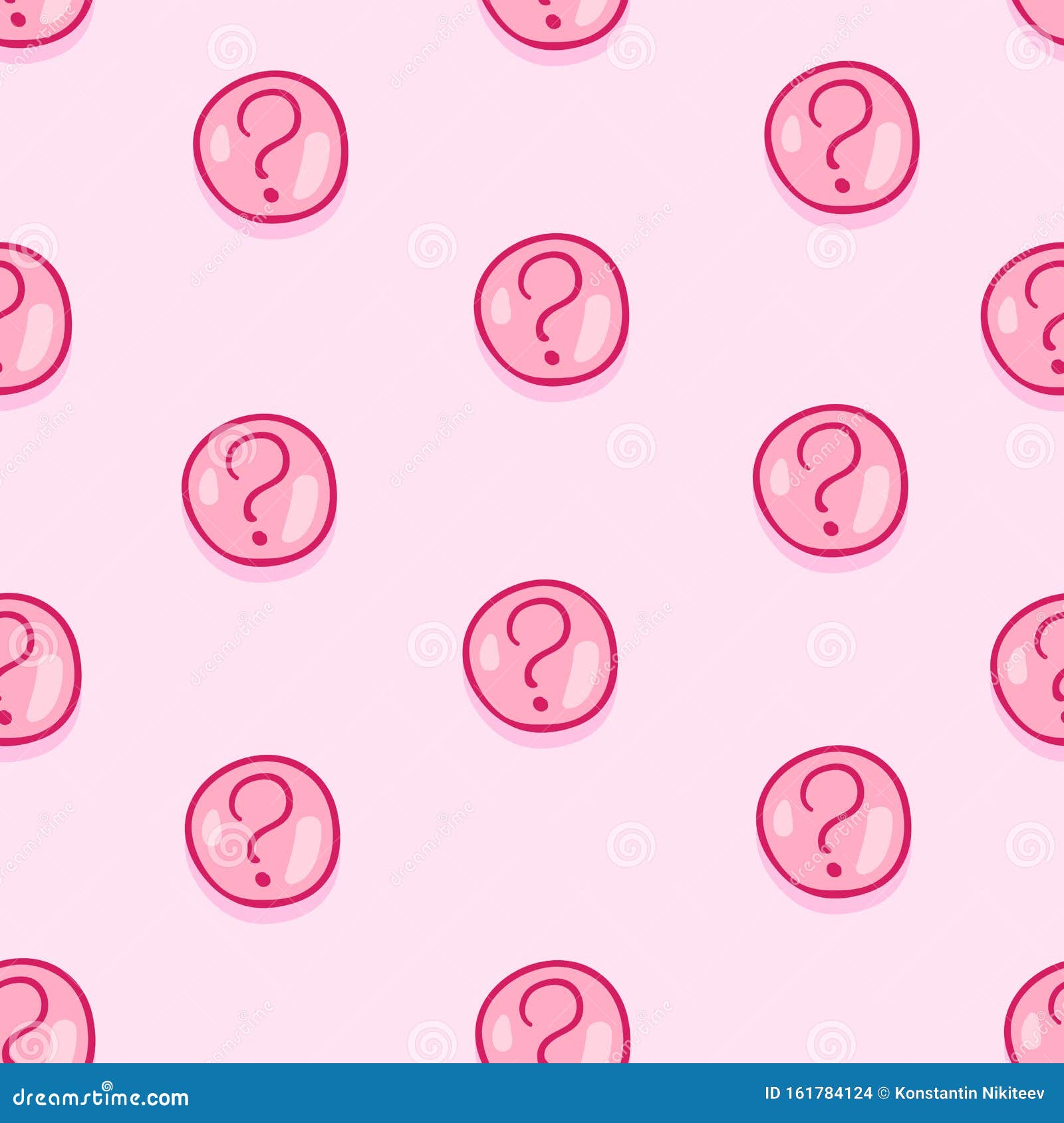 Vector Seamless Pattern of Question Marks. Quiz Background Stock Vector ...