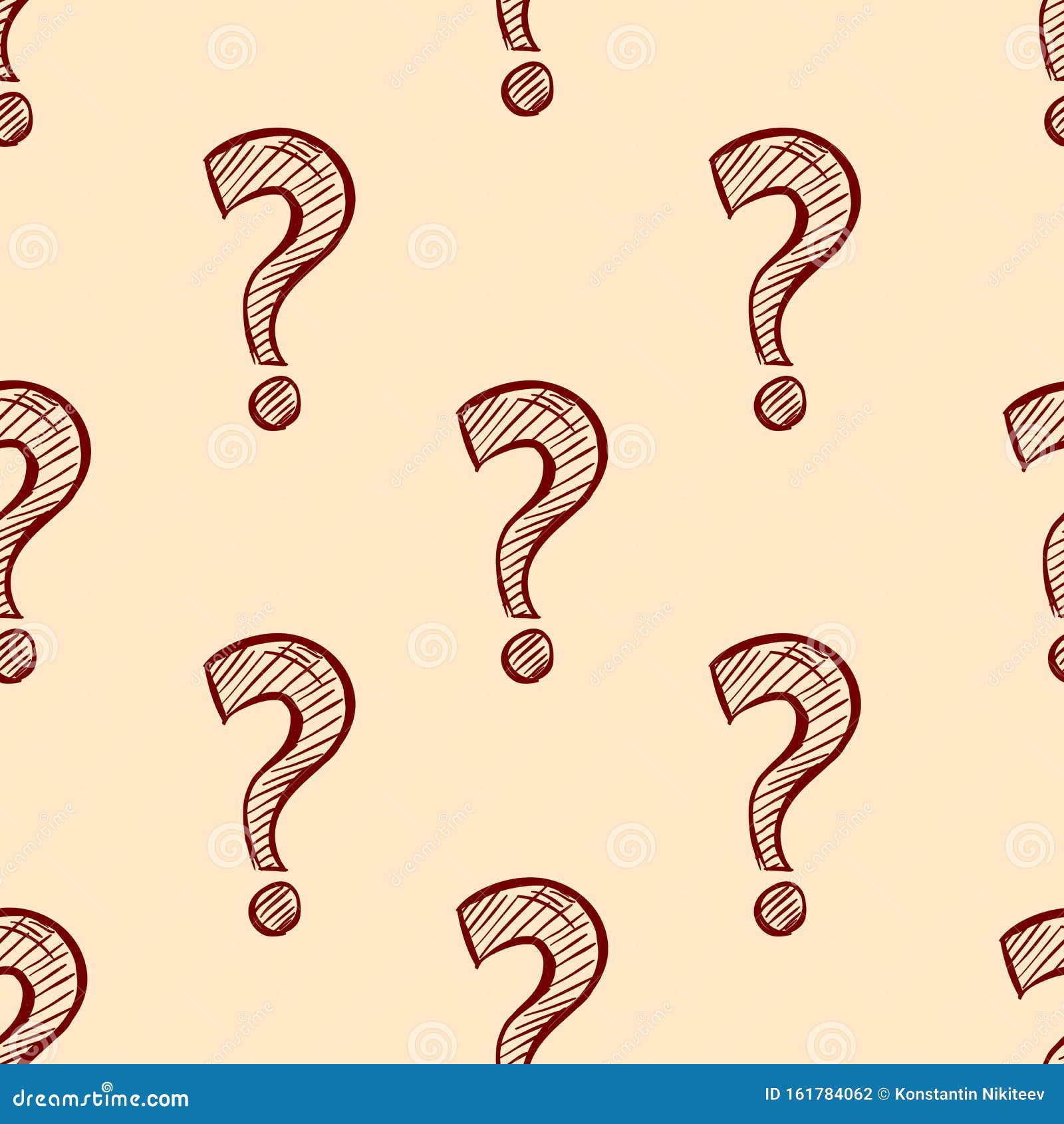 Vector Seamless Pattern of Question Marks. Quiz Background Stock Vector ...