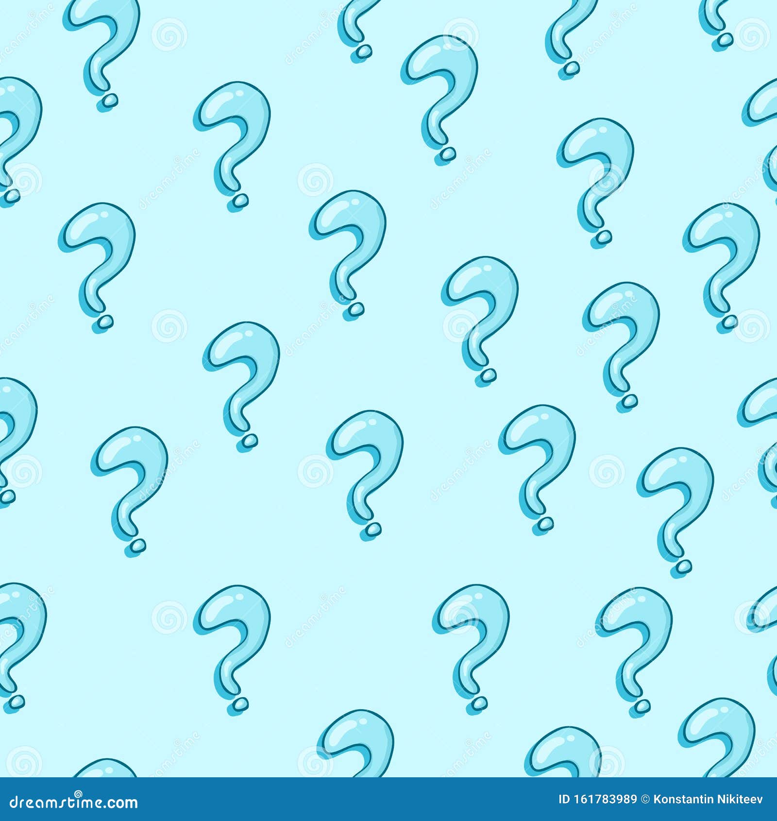 Vector Seamless Pattern of Question Marks. Quiz Background Stock Vector ...