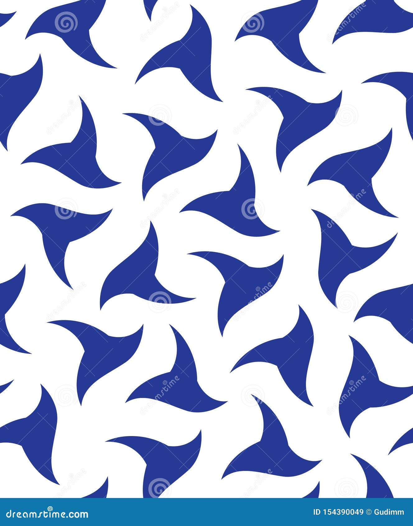 Vector Seamless Pattern of Random Whirling Abstract Shapes Stock Vector ...