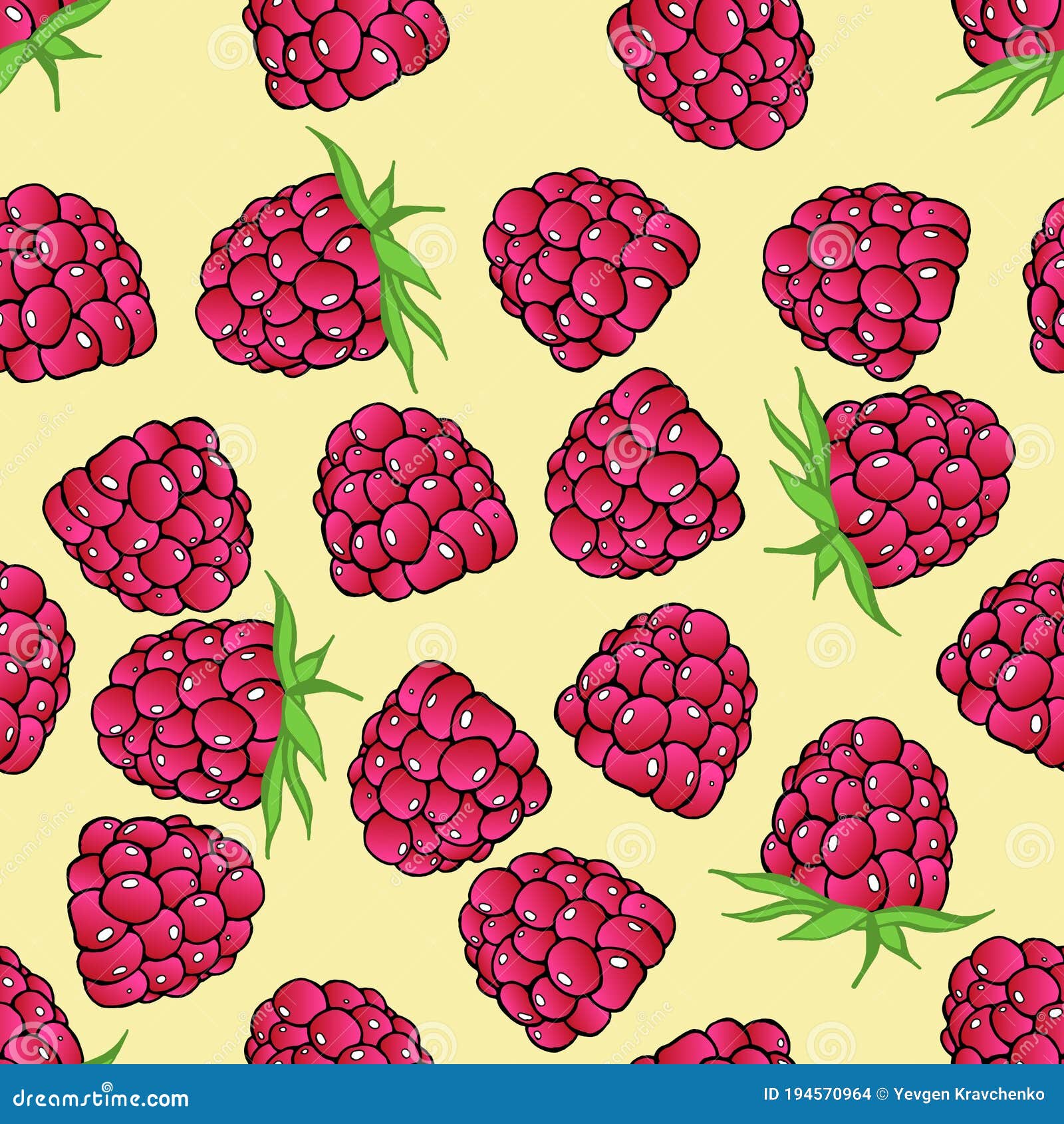 Seamless Pattern from Raspberry. Vector of a Seamless Pattern Raspberry ...