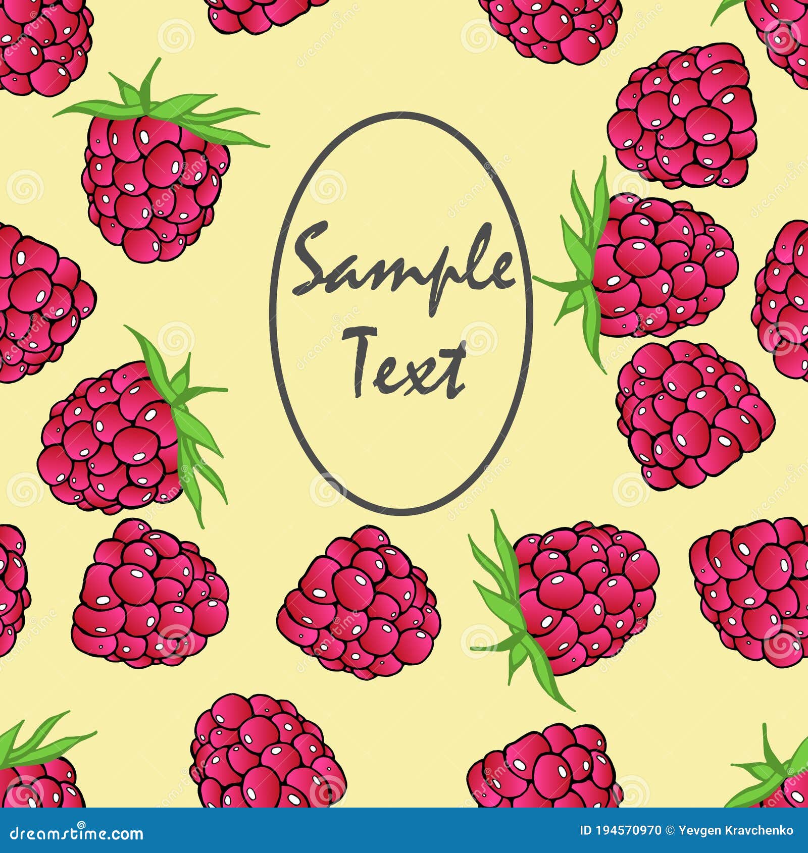 Seamless Pattern from Raspberry. Vector of a Seamless Pattern Raspberry ...