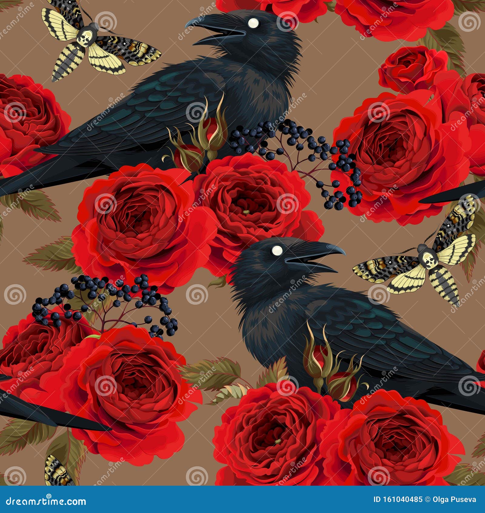 Raven With Roses Pencil Drawing Royalty-Free Stock Photo ...