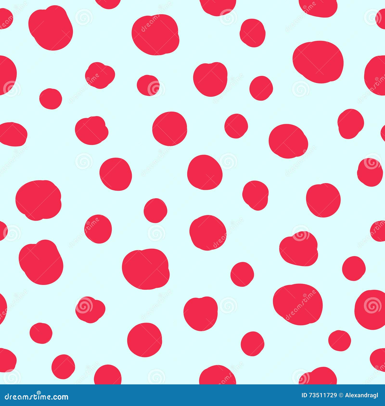Vector Seamless Pattern with Red Dots Stock Vector - Illustration of ...