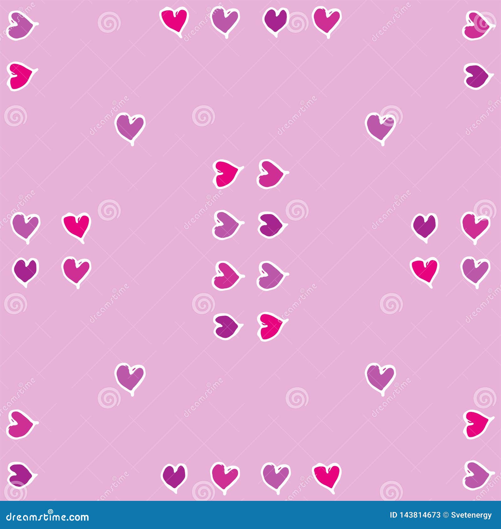 Vector Seamless Pattern with Red Small Hearts Stock Vector ...