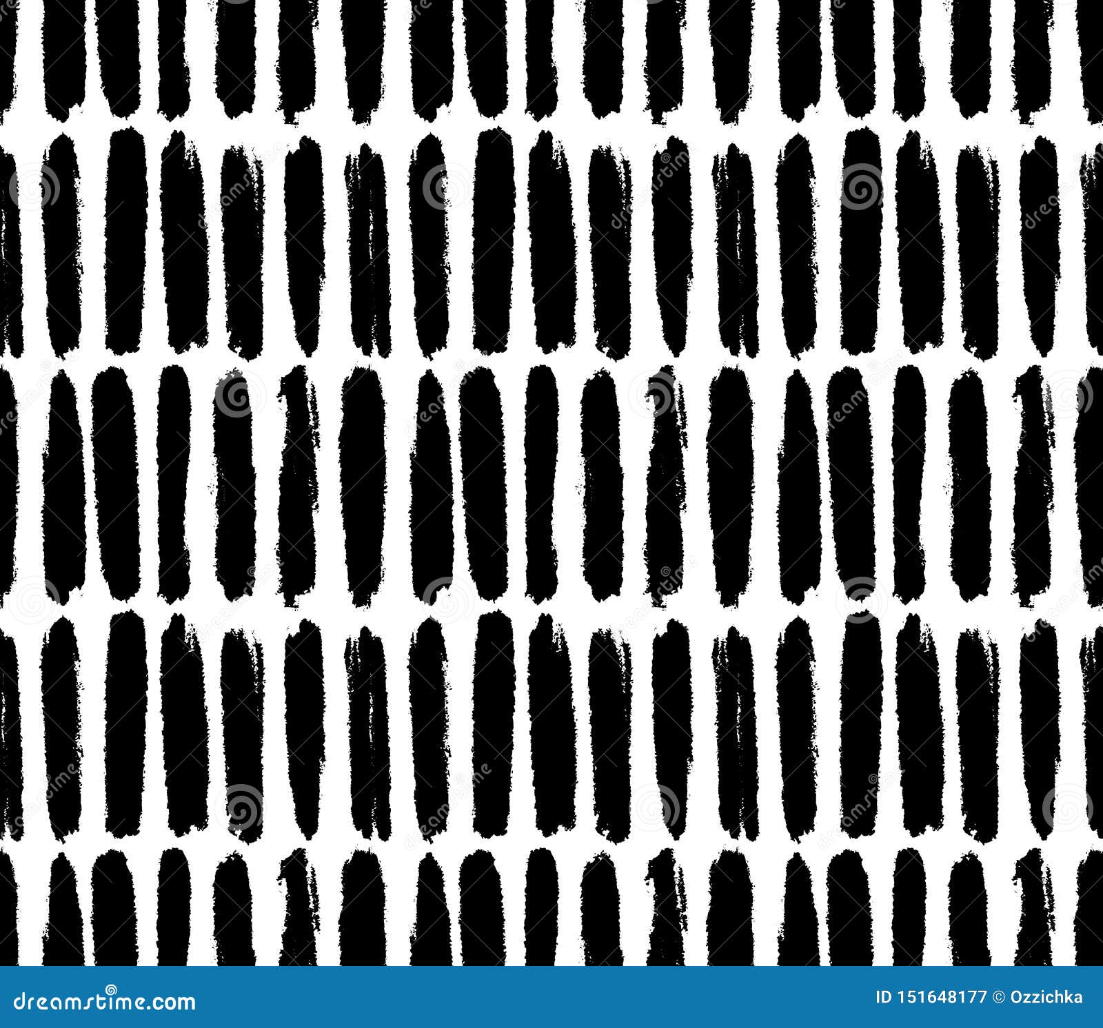Vector Seamless Pattern. Repeatable Texture with Black Ink Drawn ...
