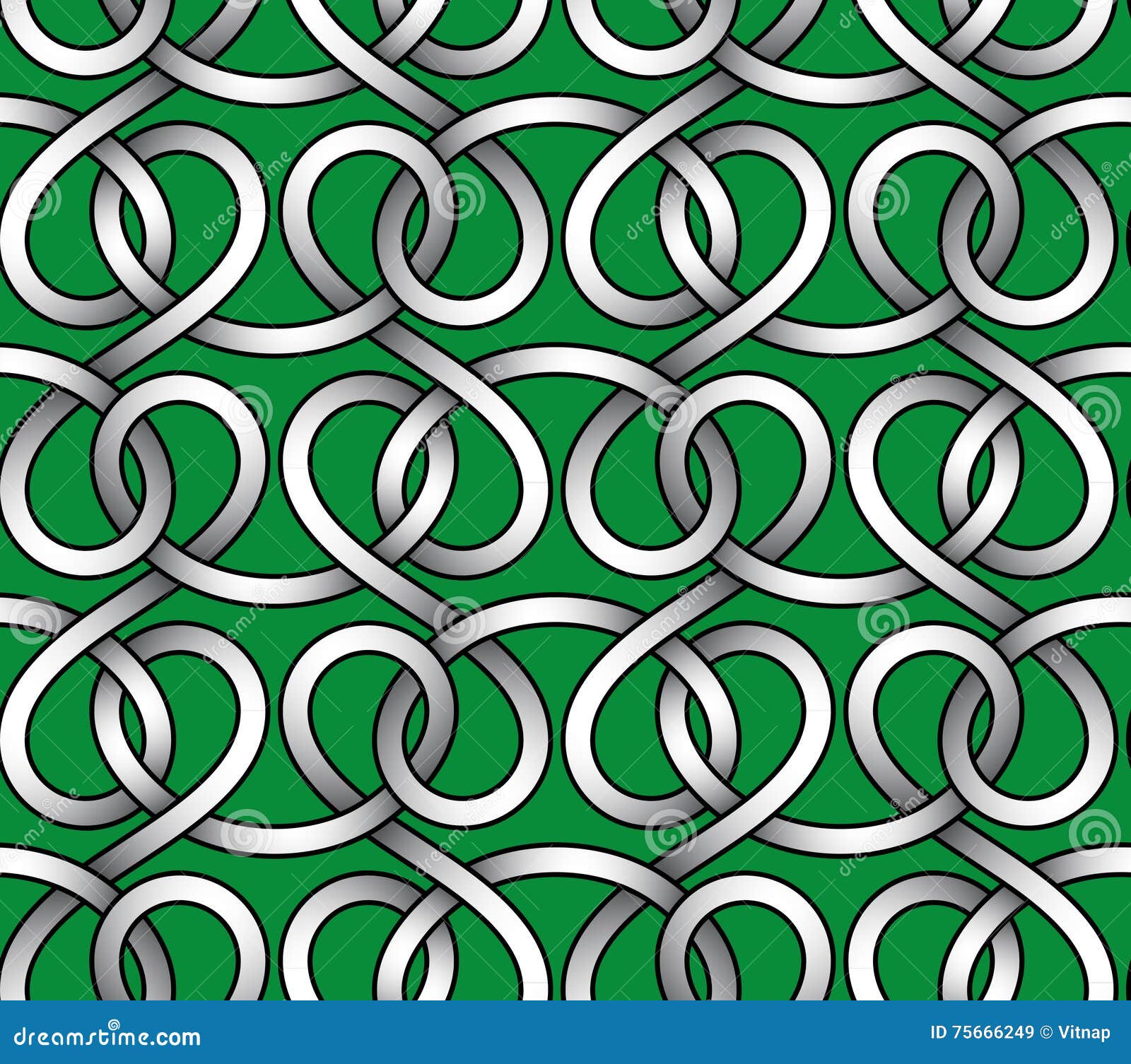 Vector Seamless Pattern of Ribbons Stock Vector - Illustration of ...