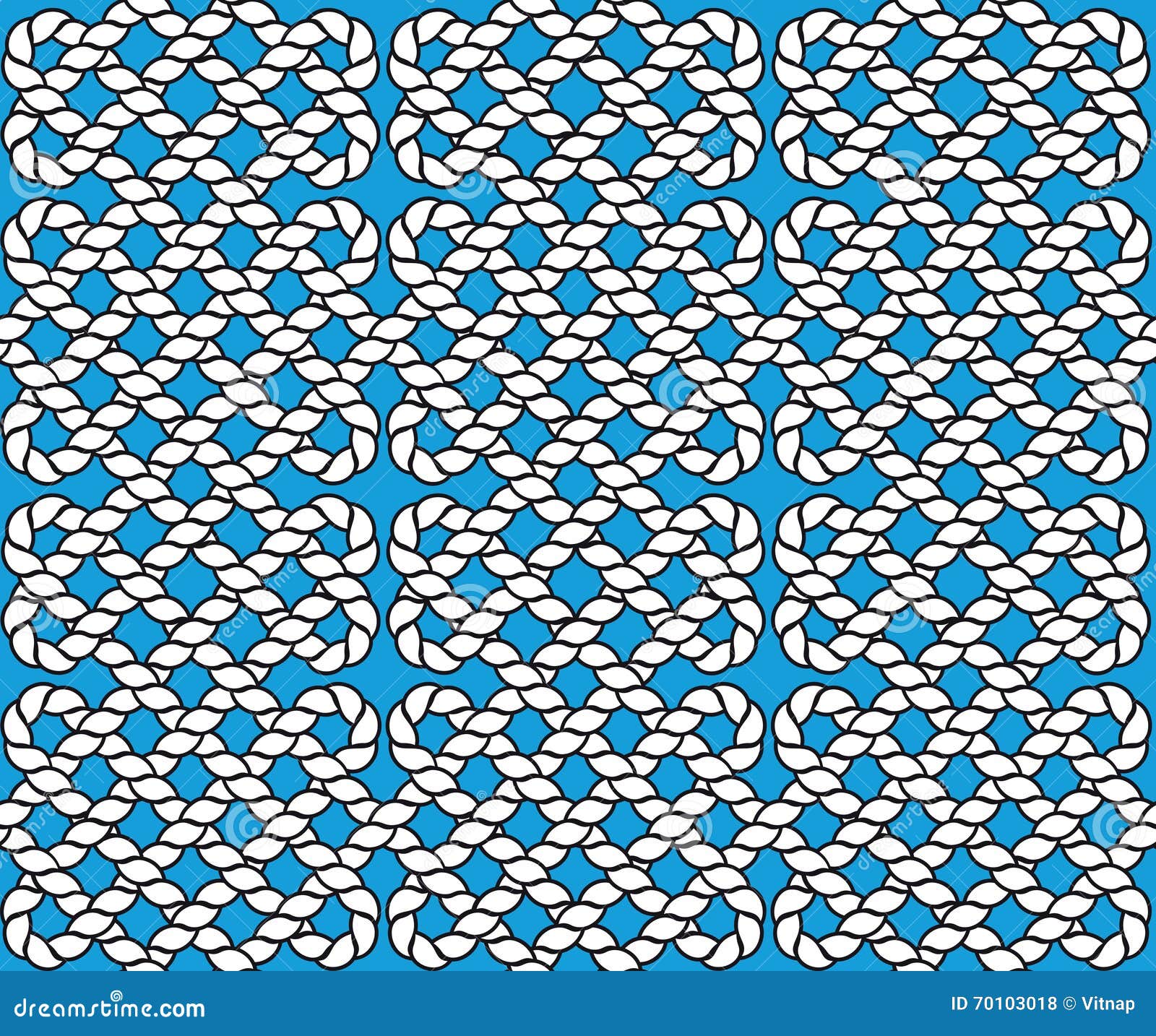 Vector Seamless Pattern Of Ropes Stock Vector Illustration Of