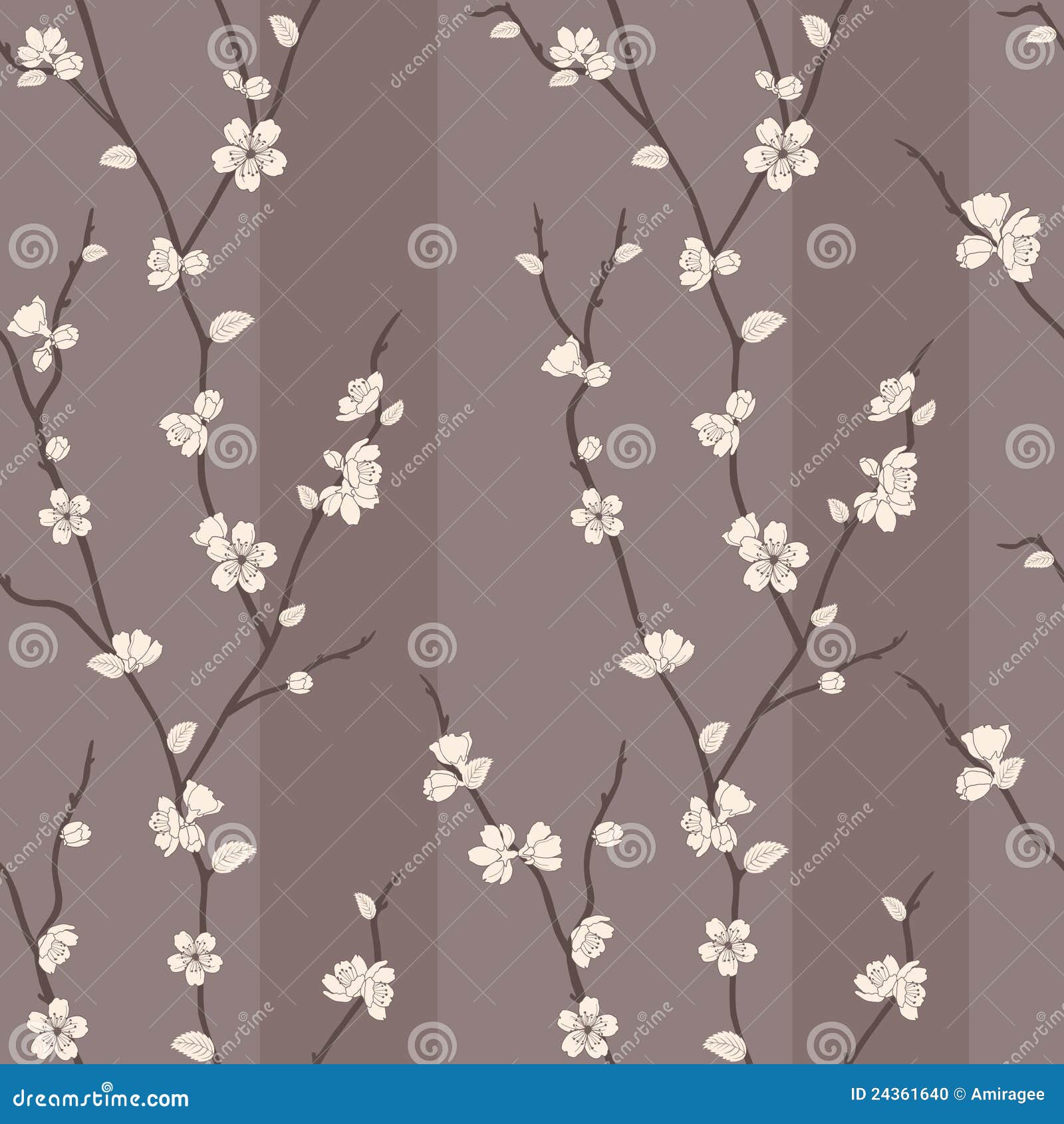 Vector Seamless Pattern with Sakura Branches Stock Vector ...