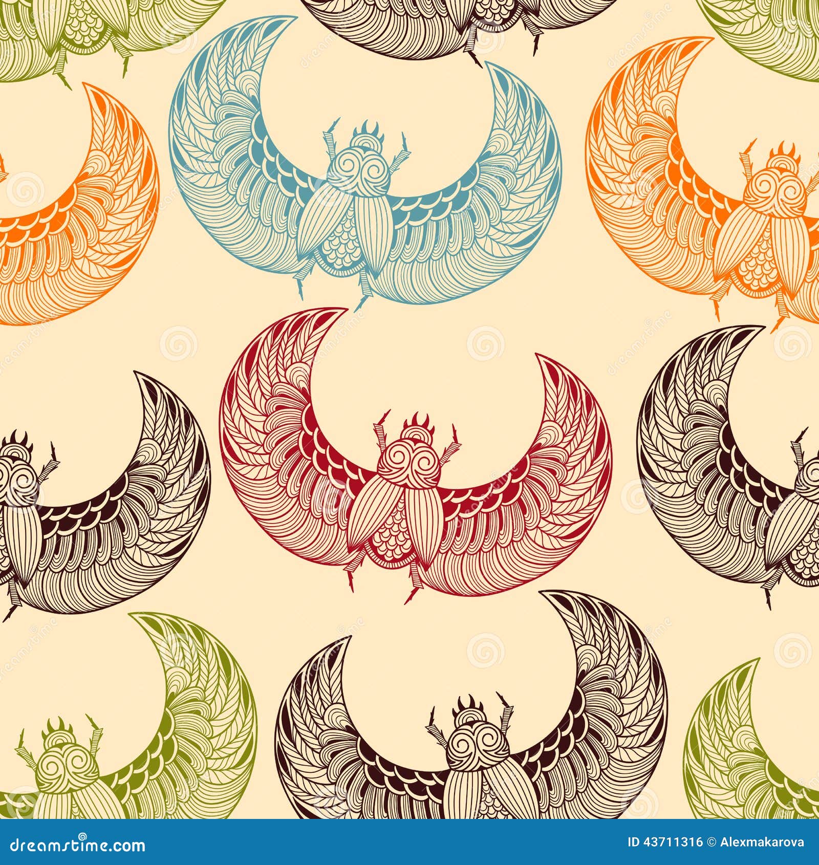 Set Of Scarab Beetles Vector Illustration | CartoonDealer.com #91270172