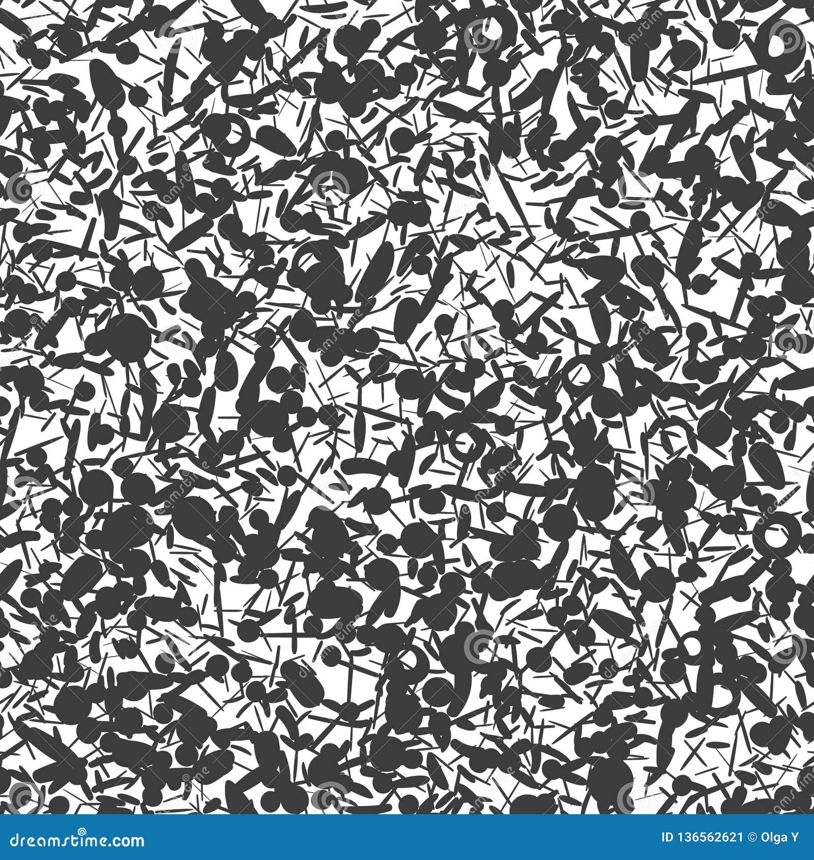 Vector Seamless Pattern with Scattered Geometric Line Shapes. Abstract ...