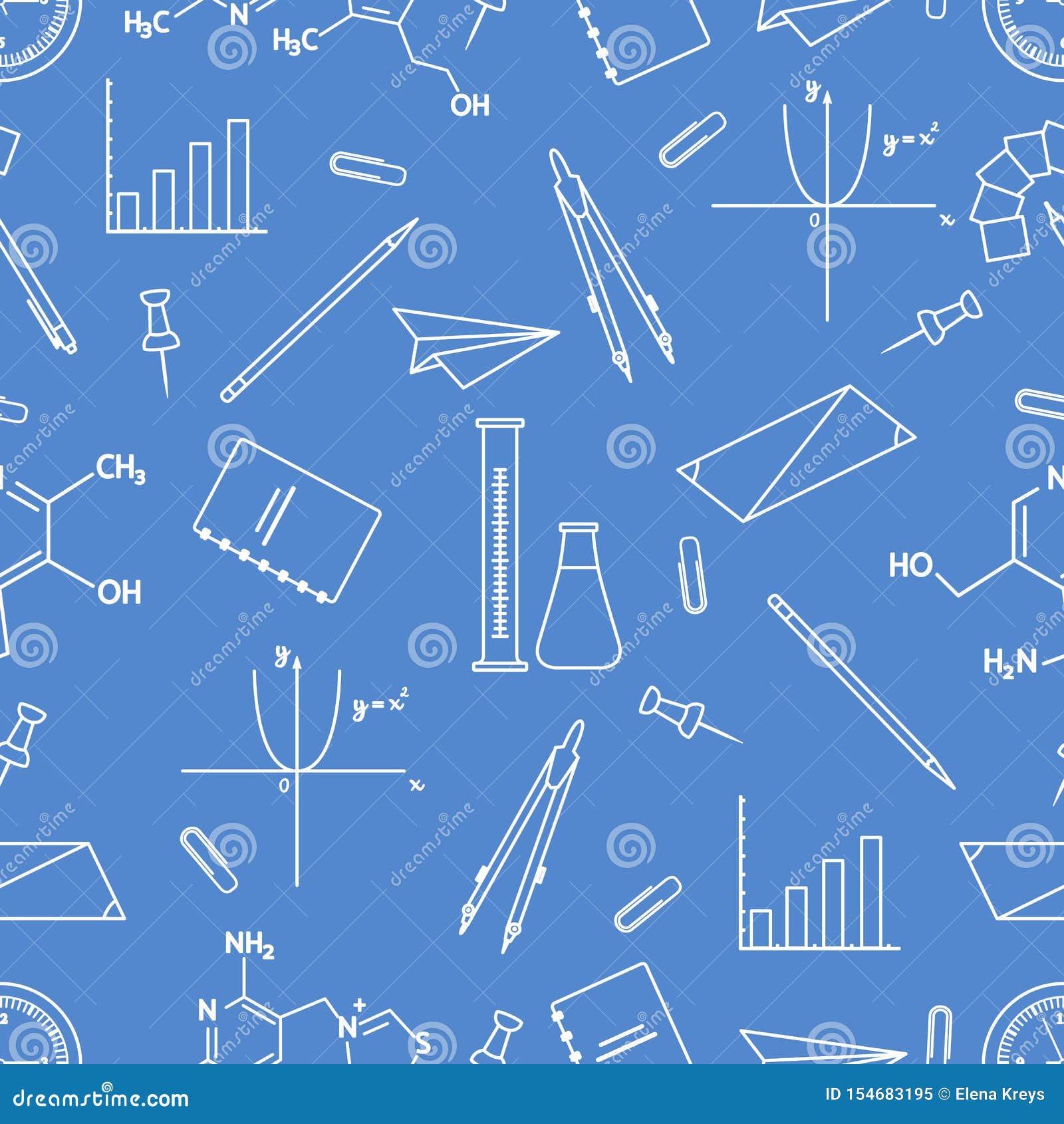 Scientific, Educational Vector Seamless Pattern Stock Vector ...