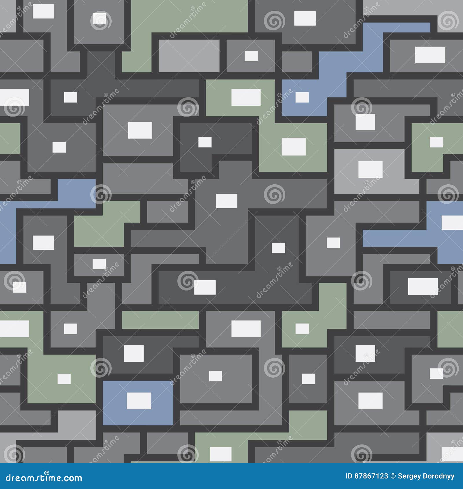 Vector Seamless Pattern of Shapes. Stock Vector - Illustration of ...