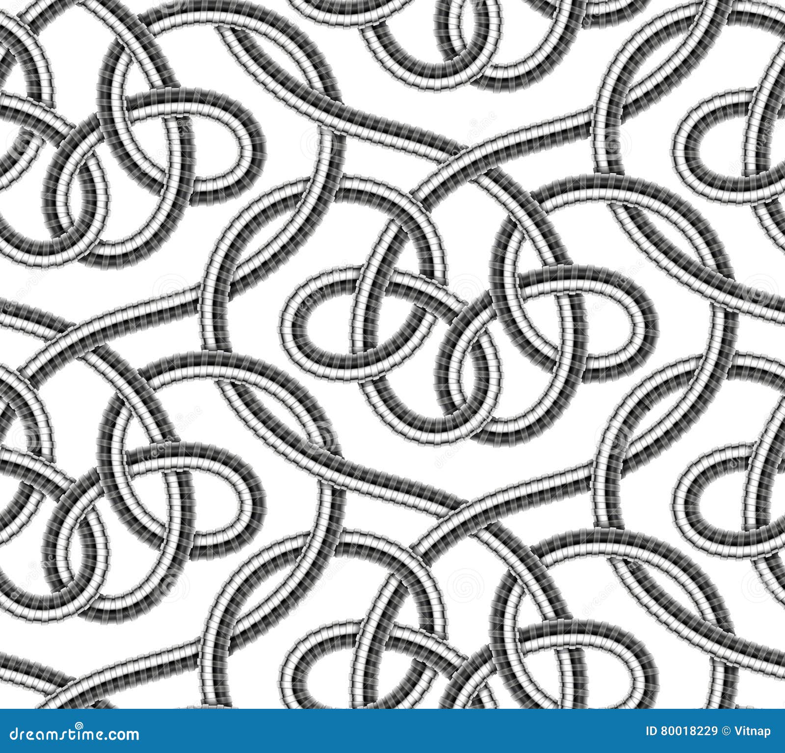 Vector Seamless Pattern of Shower Hoses Stock Vector - Illustration of ...