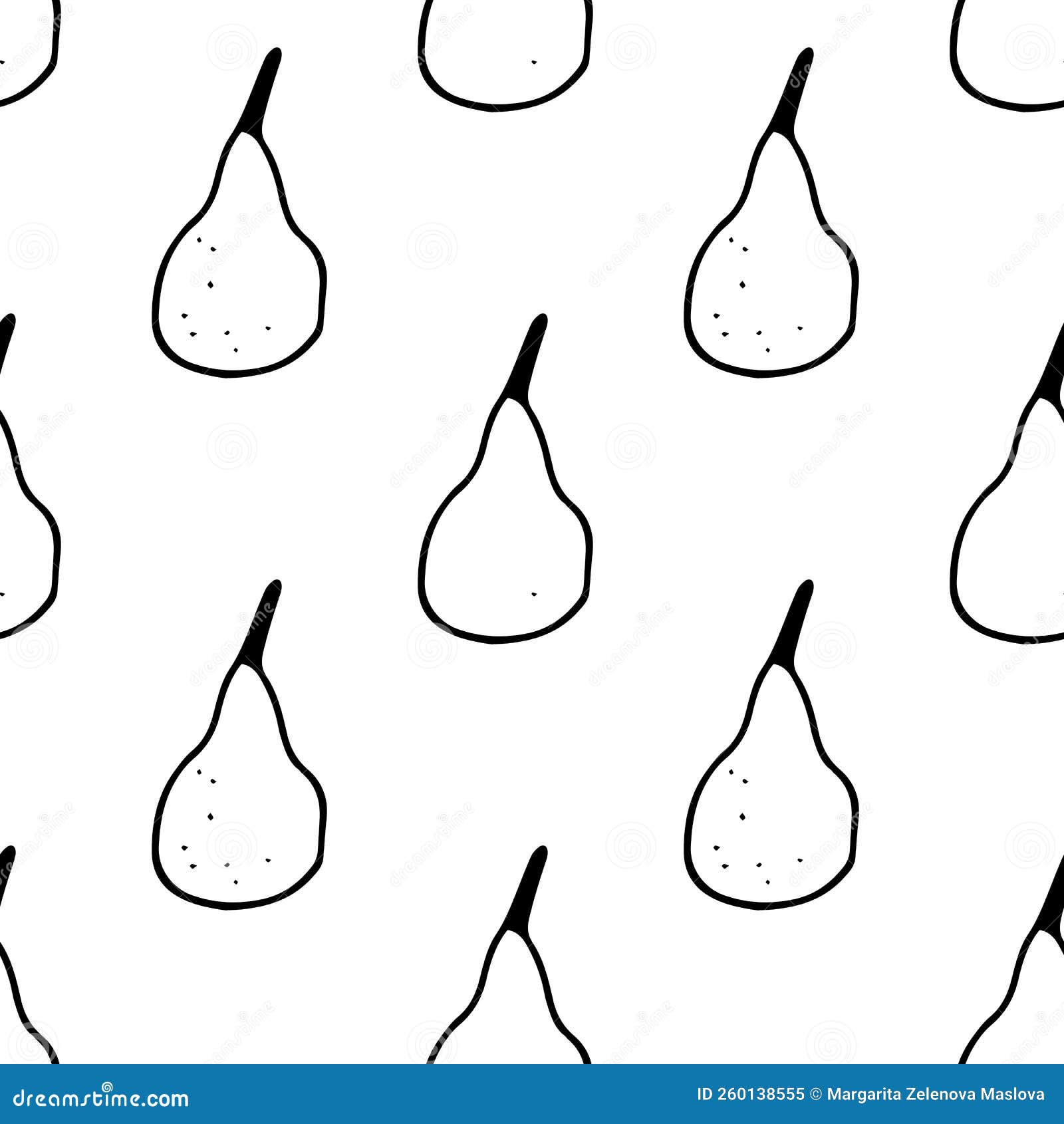Vector Seamless Pattern Silhouette of a Pear Stock Vector ...