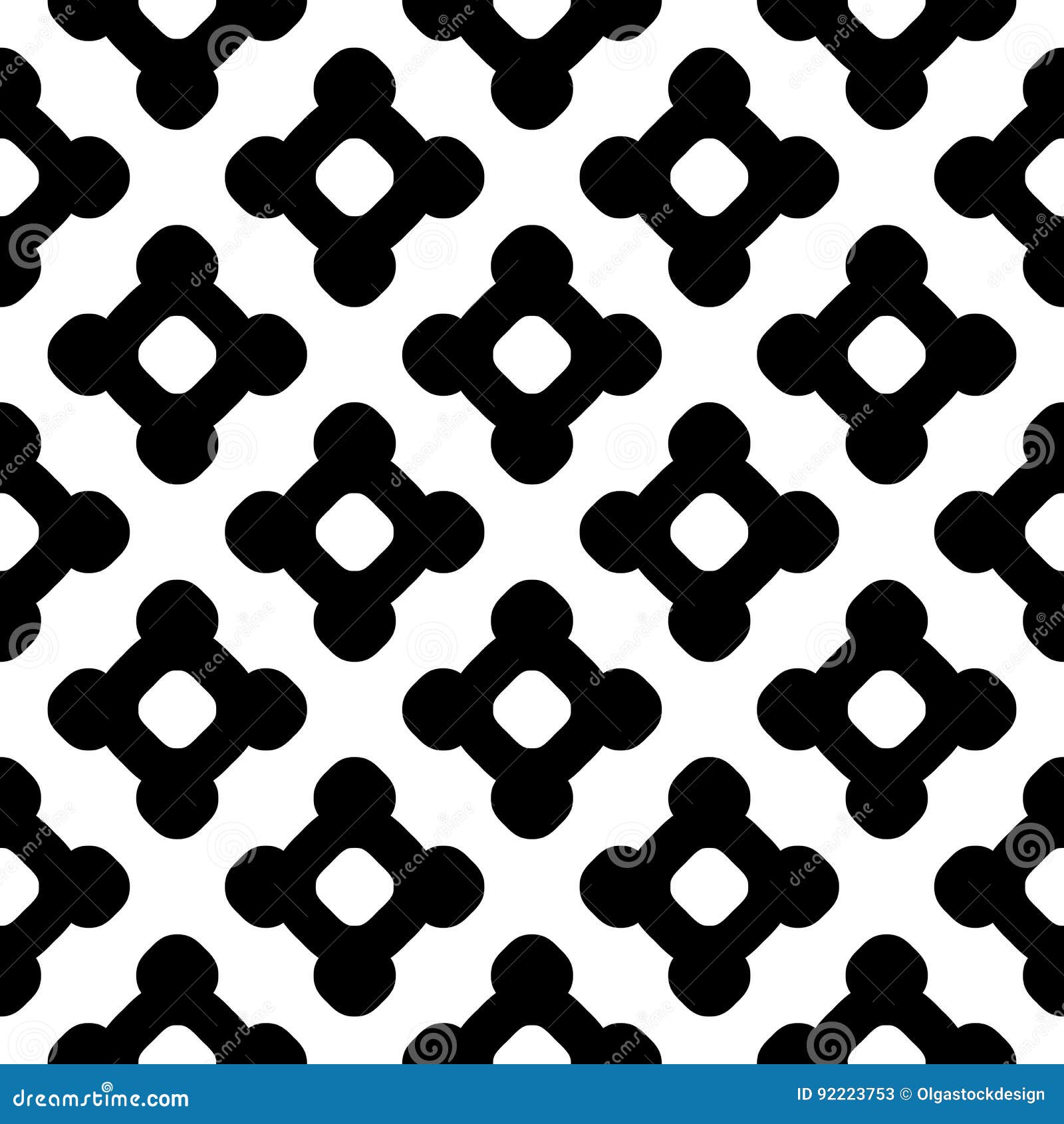 Vector Seamless Pattern, Simple Monochrome Texture Stock Vector ...