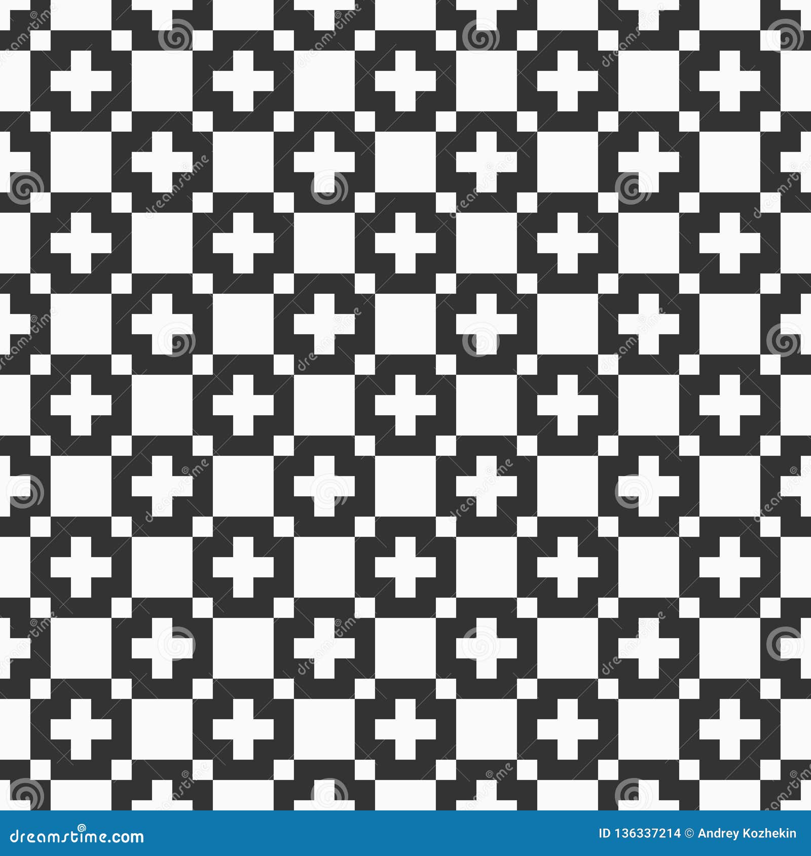 Vector Seamless Pattern. Simple Texture of Squares. Stylish Textile ...