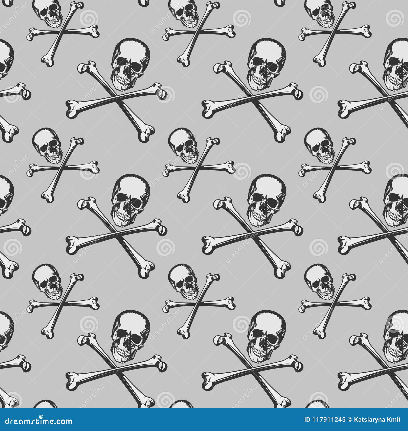 Skulls And Bones Vector Illustration | CartoonDealer.com #7167644