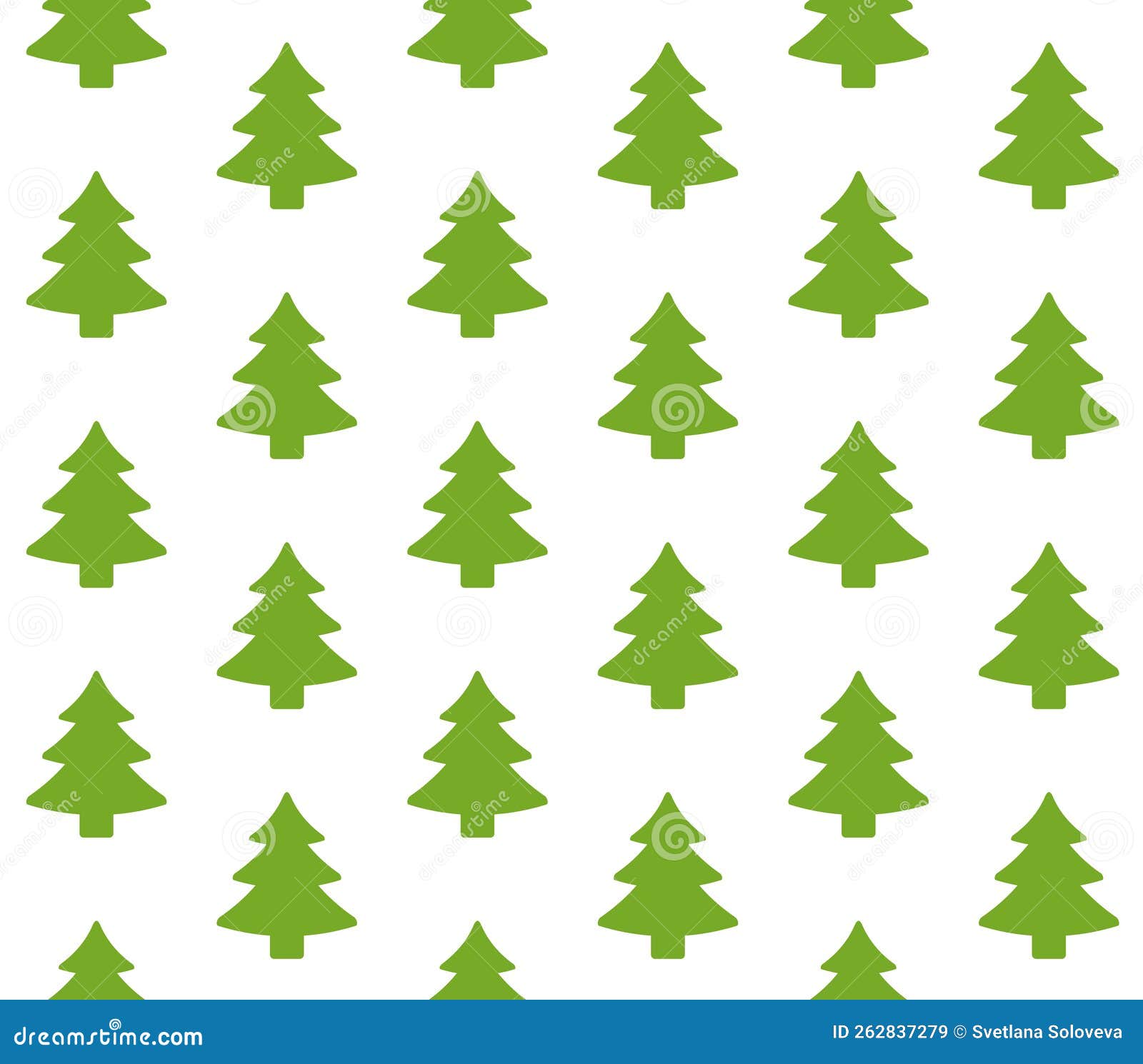 Vector Seamless Pattern of Spruce Tree Silhouette Stock Vector ...