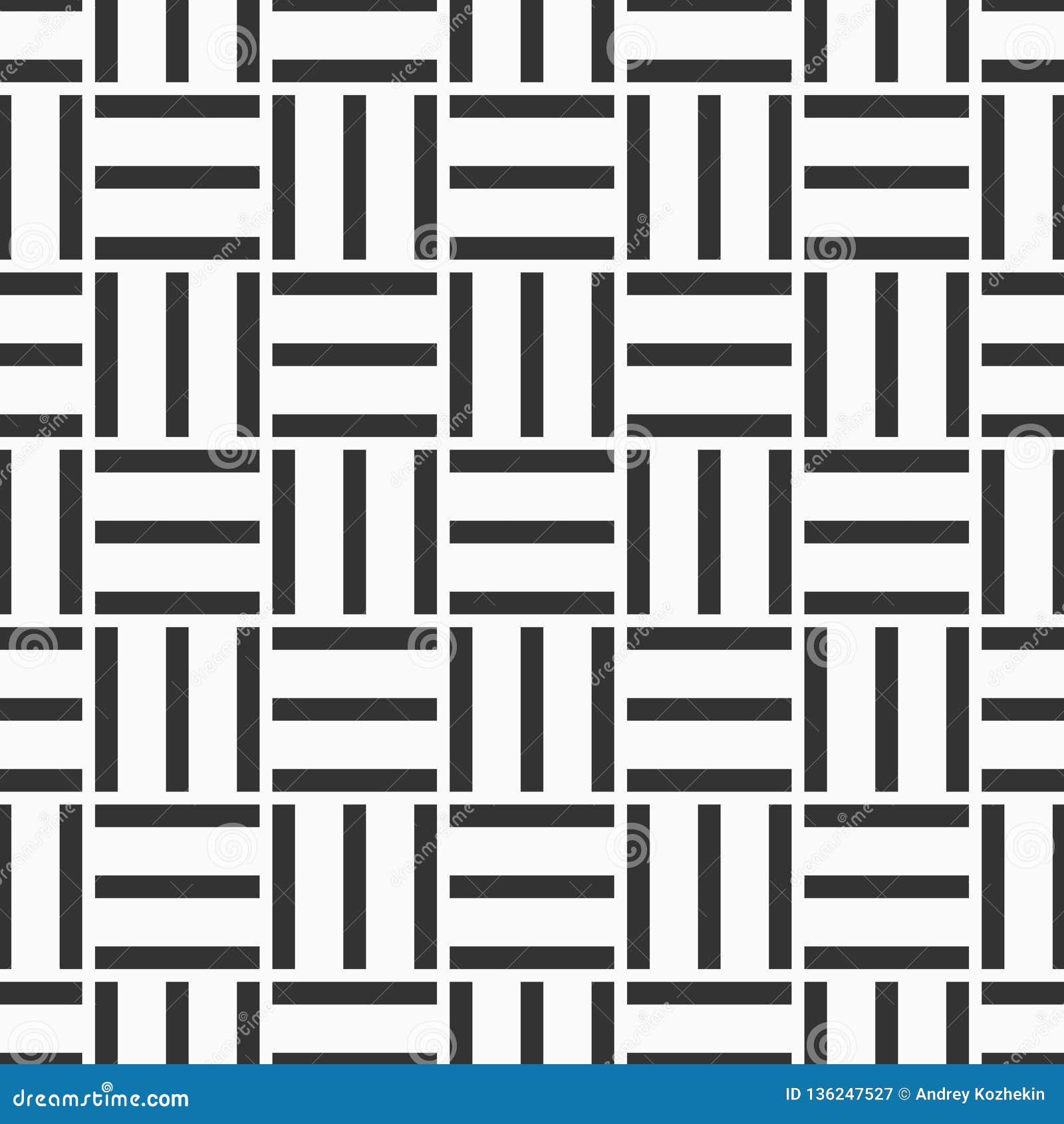 Vector Seamless Pattern of Striped Squares. Crosshatch Geometric ...