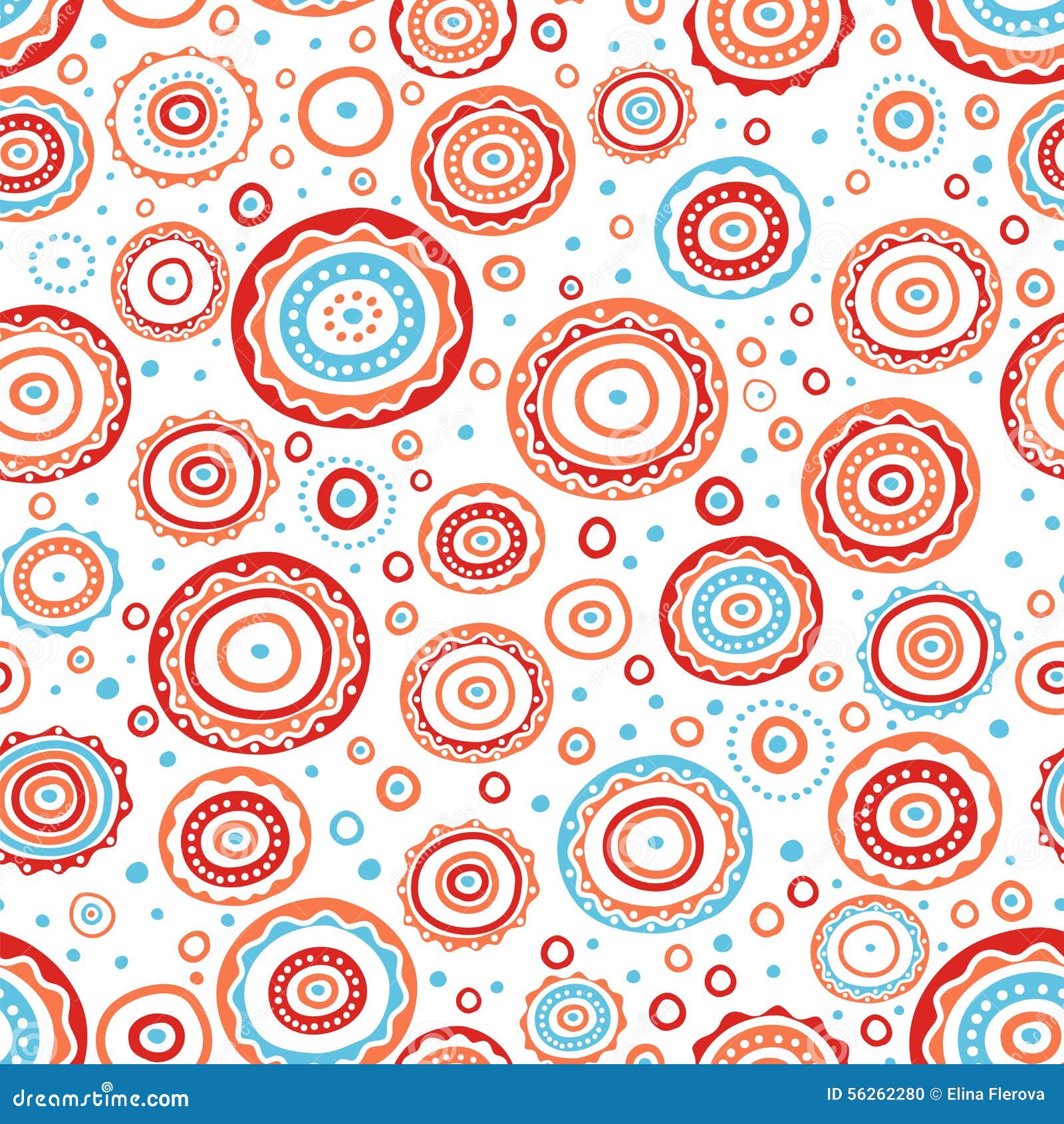 Vector Seamless Pattern with Stylized Circles. Stock Vector ...