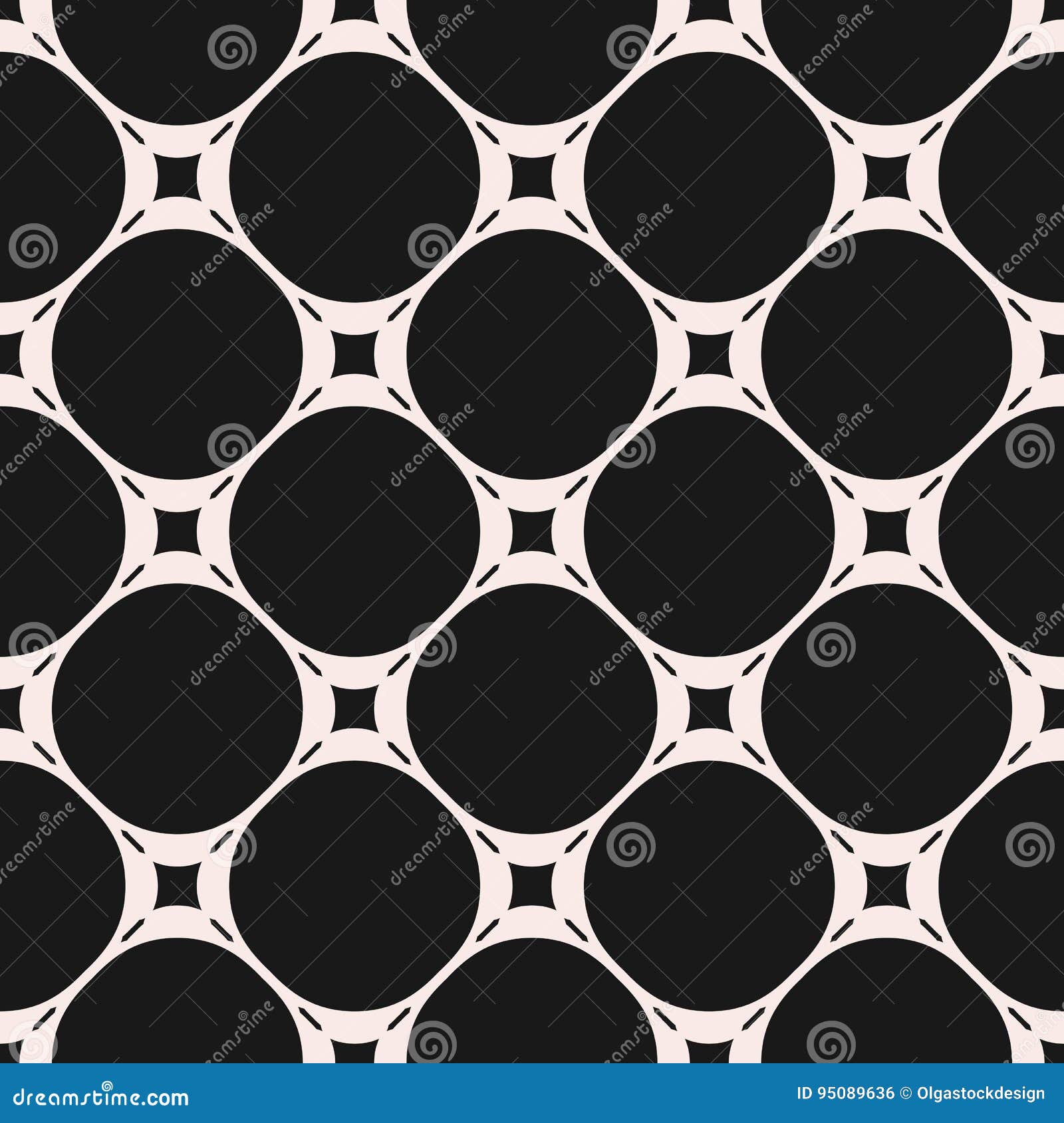 Vector Seamless Pattern, Subtle Geometric Texture with Circles Stock ...