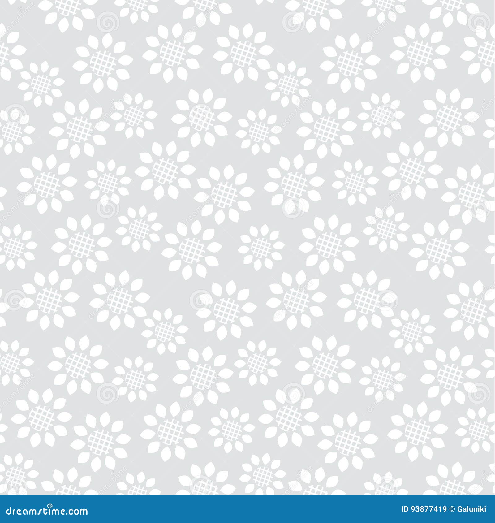 Vector Seamless Pattern with Sunflower Floral. Stock Vector ...