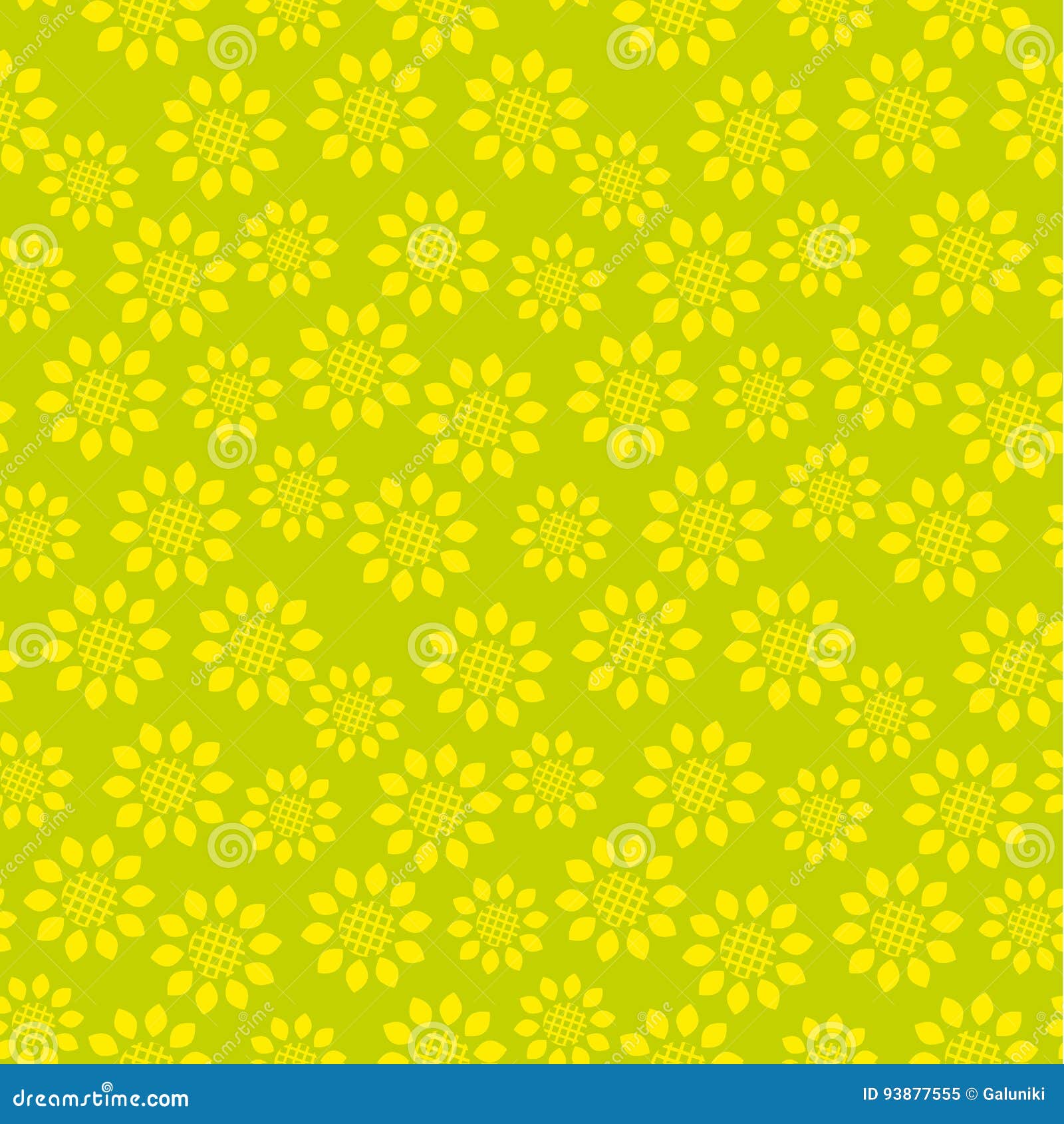 Vector Seamless Pattern with Sunflower Floral Stock Vector ...