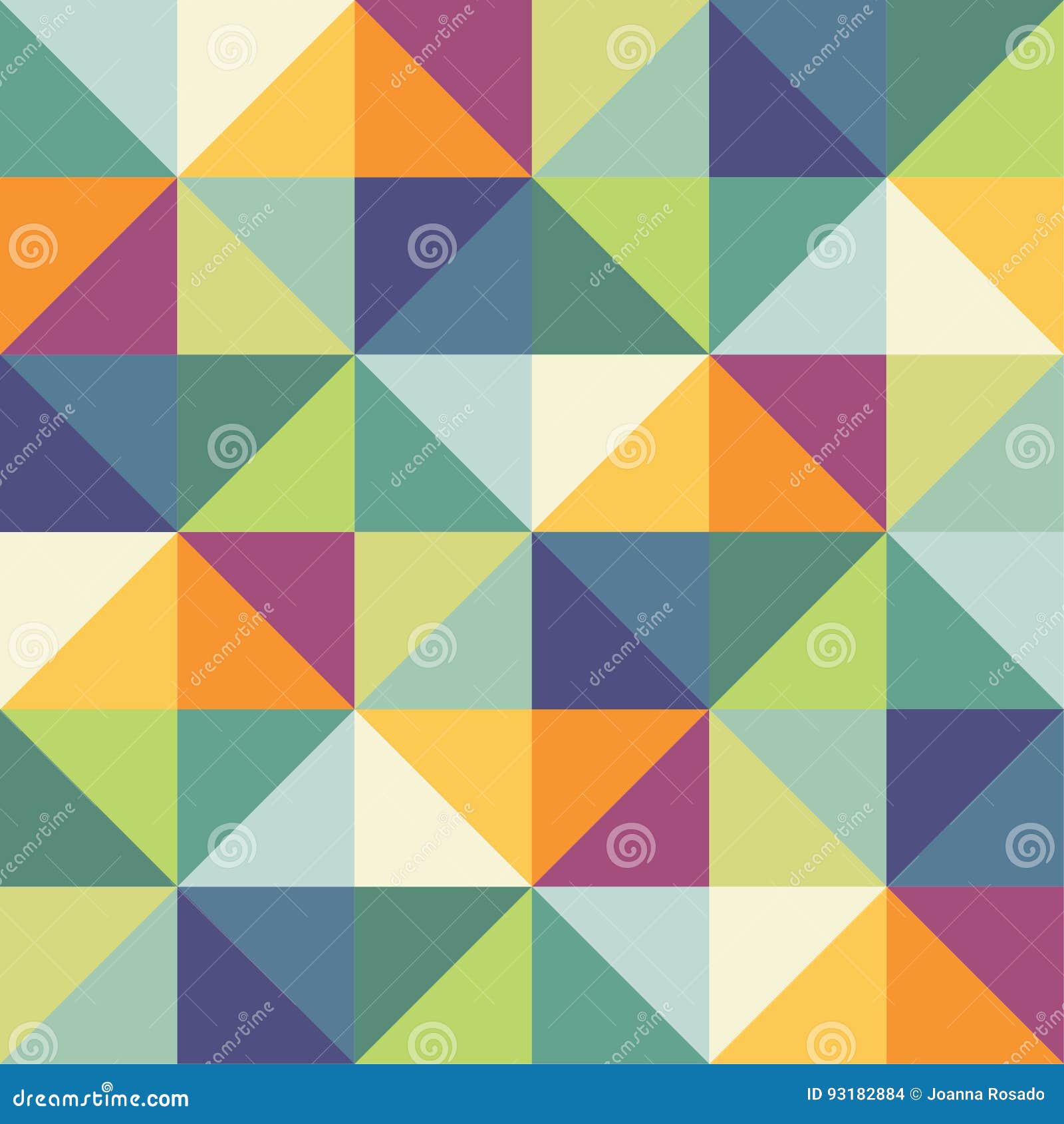 Vector Seamless Pattern Swatch. Geometric Triangles. Green Trendy ...