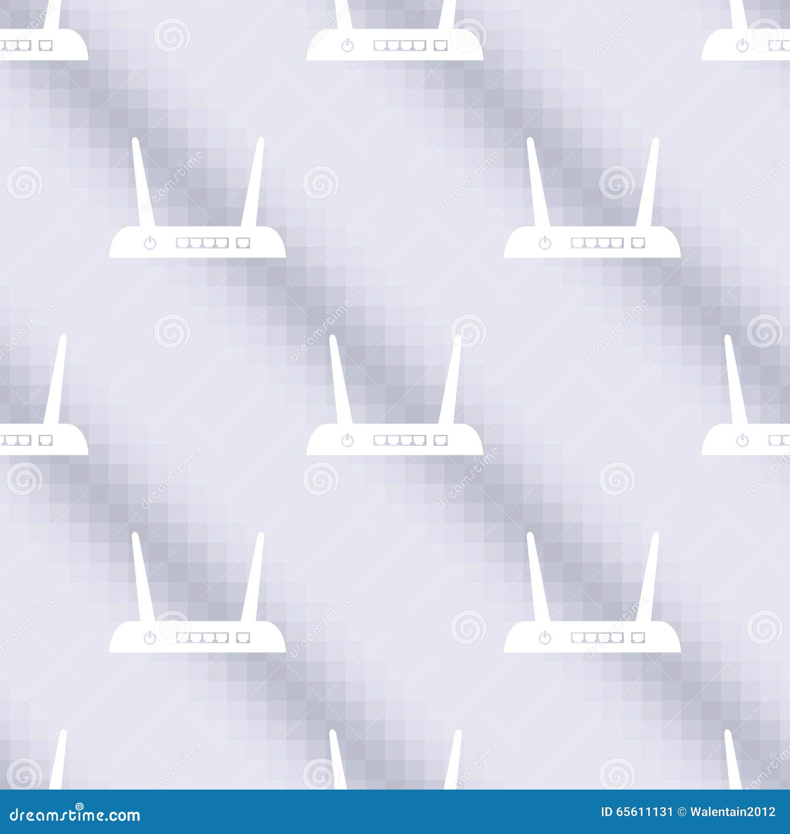 Vector Seamless Pattern, Symmetrical Background with Routers Over Blue ...