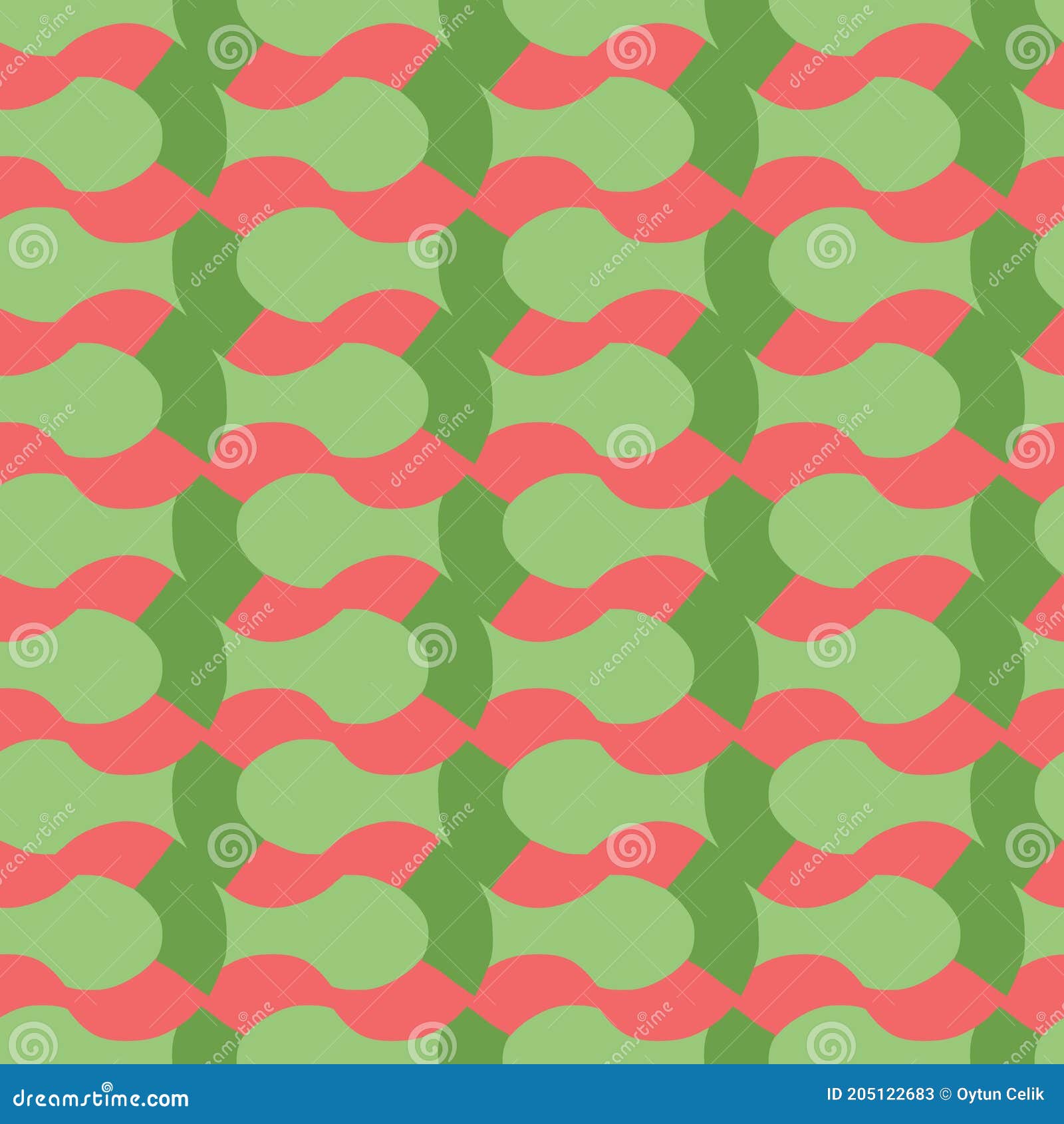 Vector Seamless Pattern, Texture Background. Hand Drawn, Red, Green ...