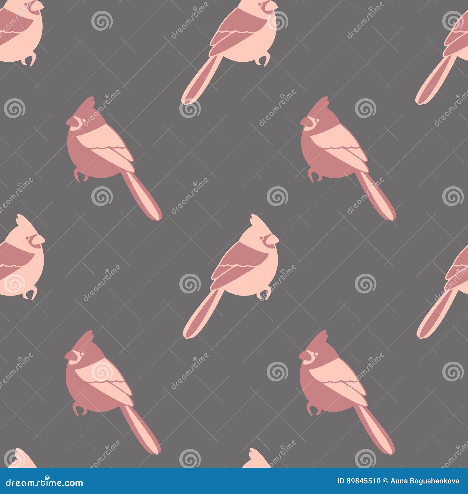 Vector Seamless Pattern Texture with Birds Stock Vector - Illustration ...