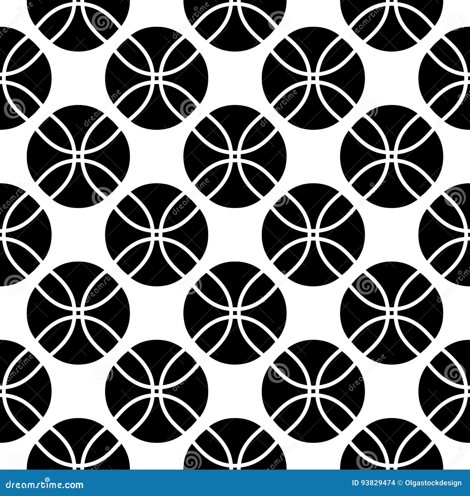Vector Seamless Pattern, Texture with Circles Stock Vector ...