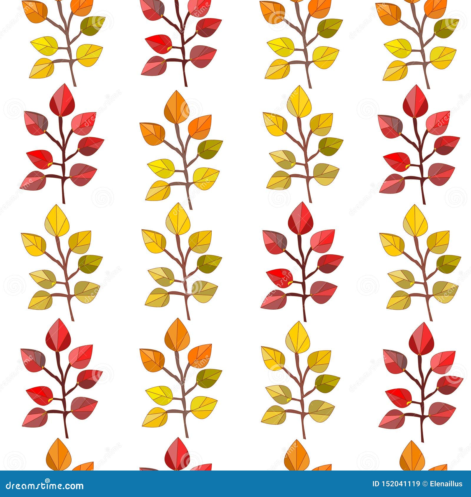 Vector Seamless Pattern,texture,print with Fall Leaves on the ...