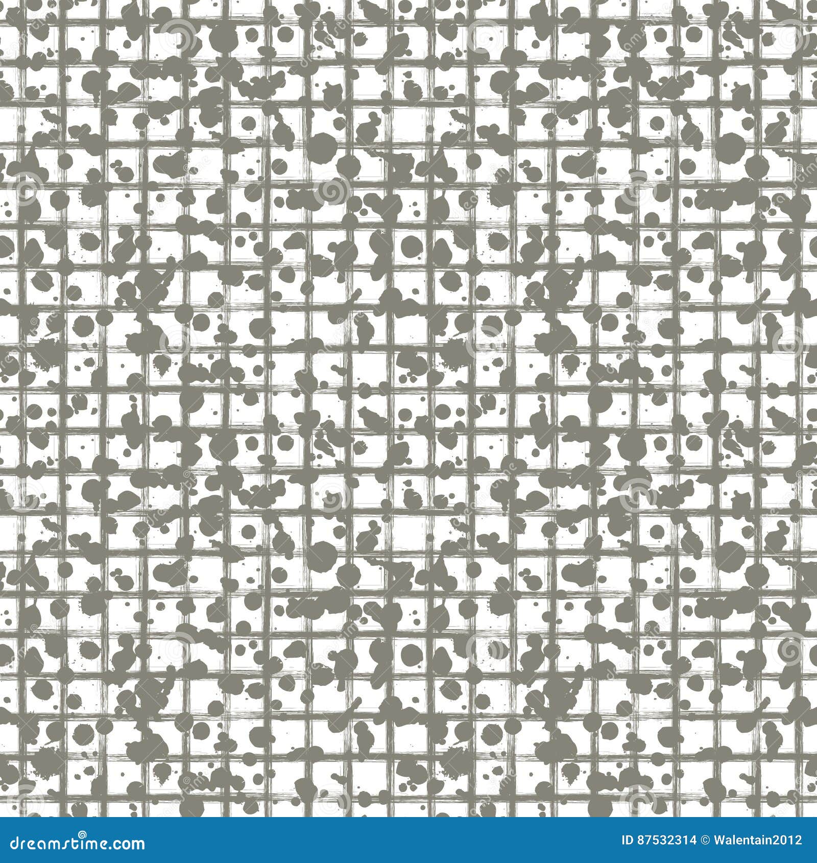 Vector Seamless Pattern, Tile with Inc Splash, Blots, Smudge and Brush ...