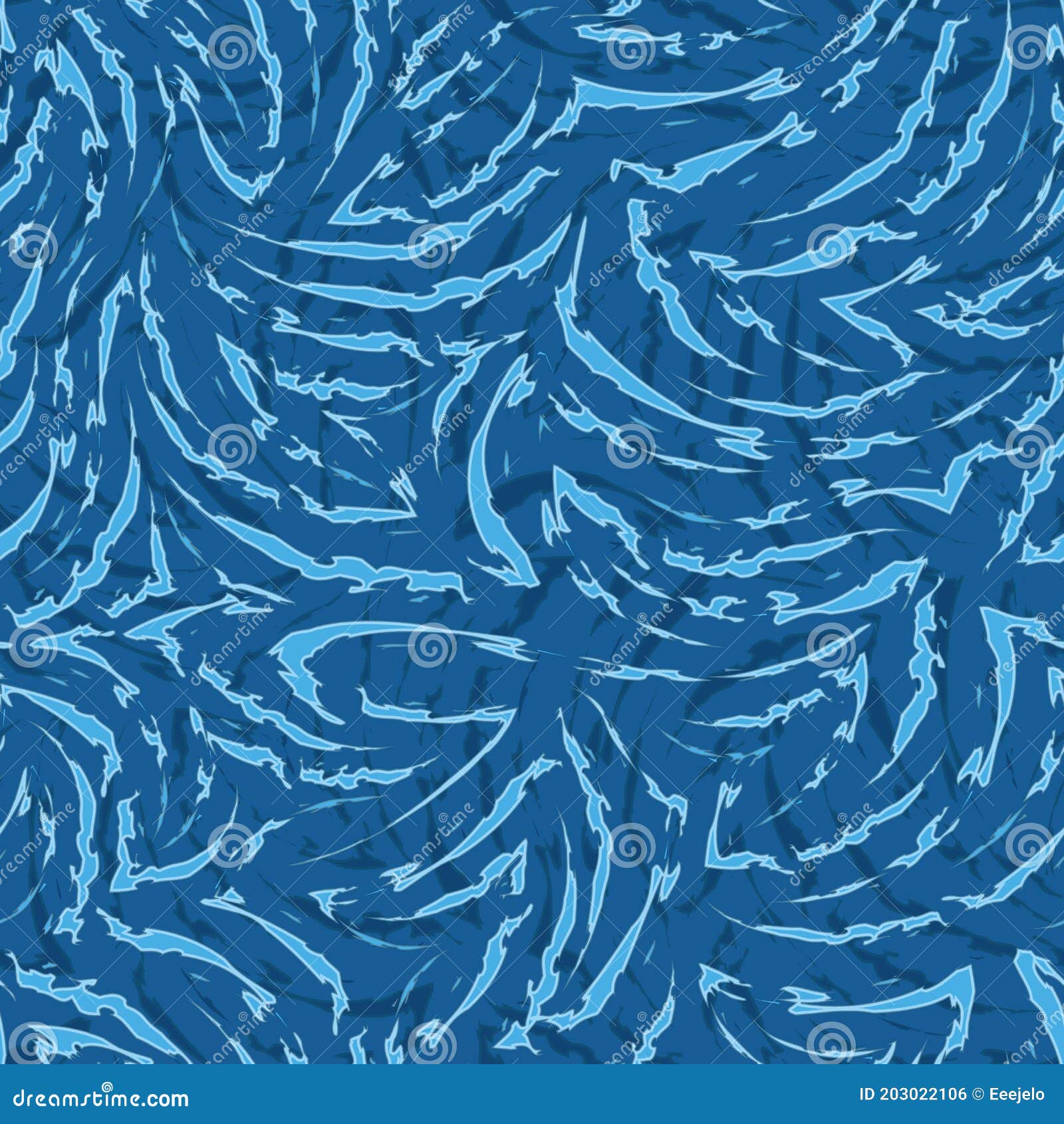 Vector Seamless Pattern of Torn Lines and Corners in Blue with a ...