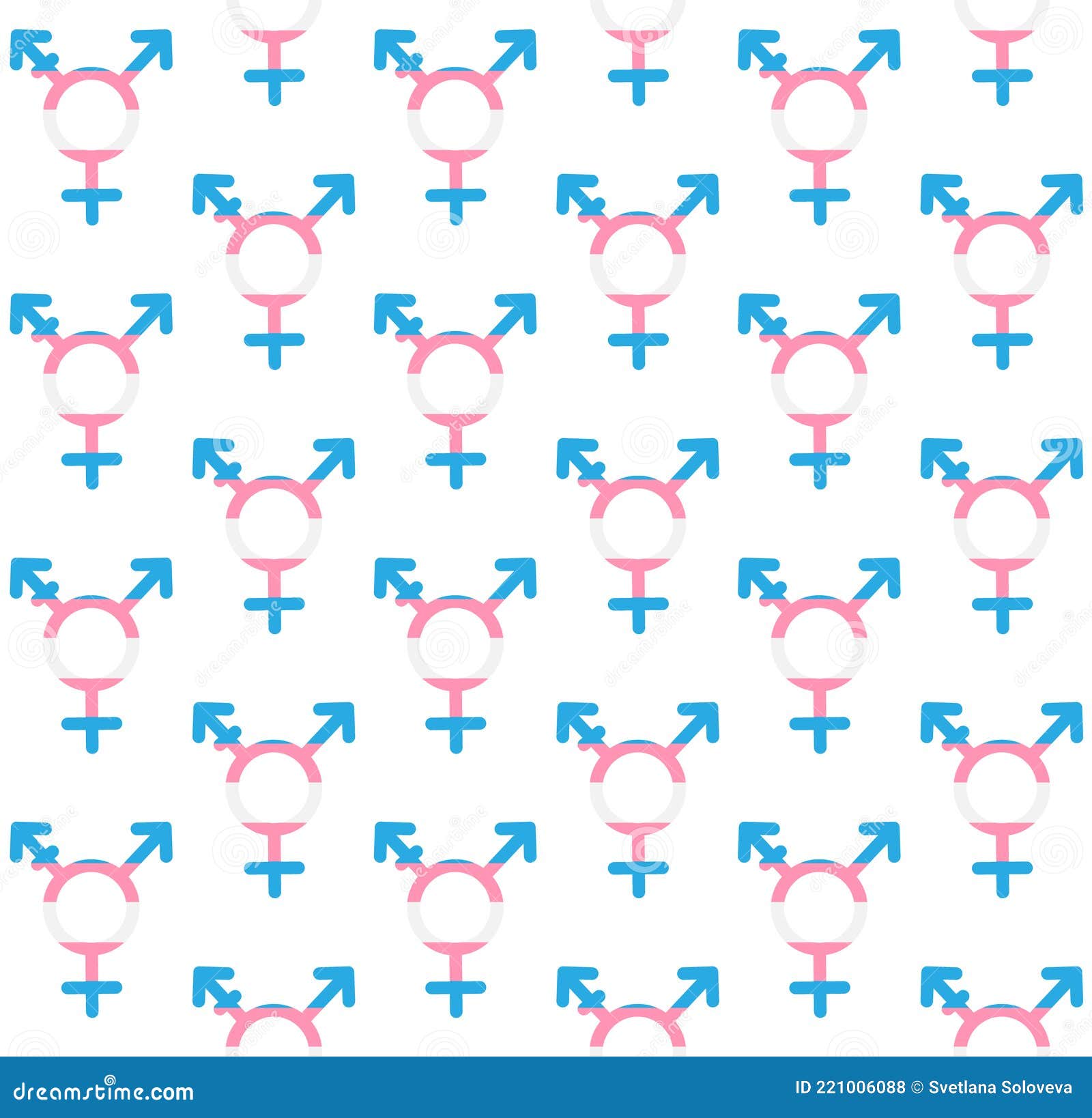 Vector Seamless Pattern of Transsexual Flag Symbol Stock Vector ...