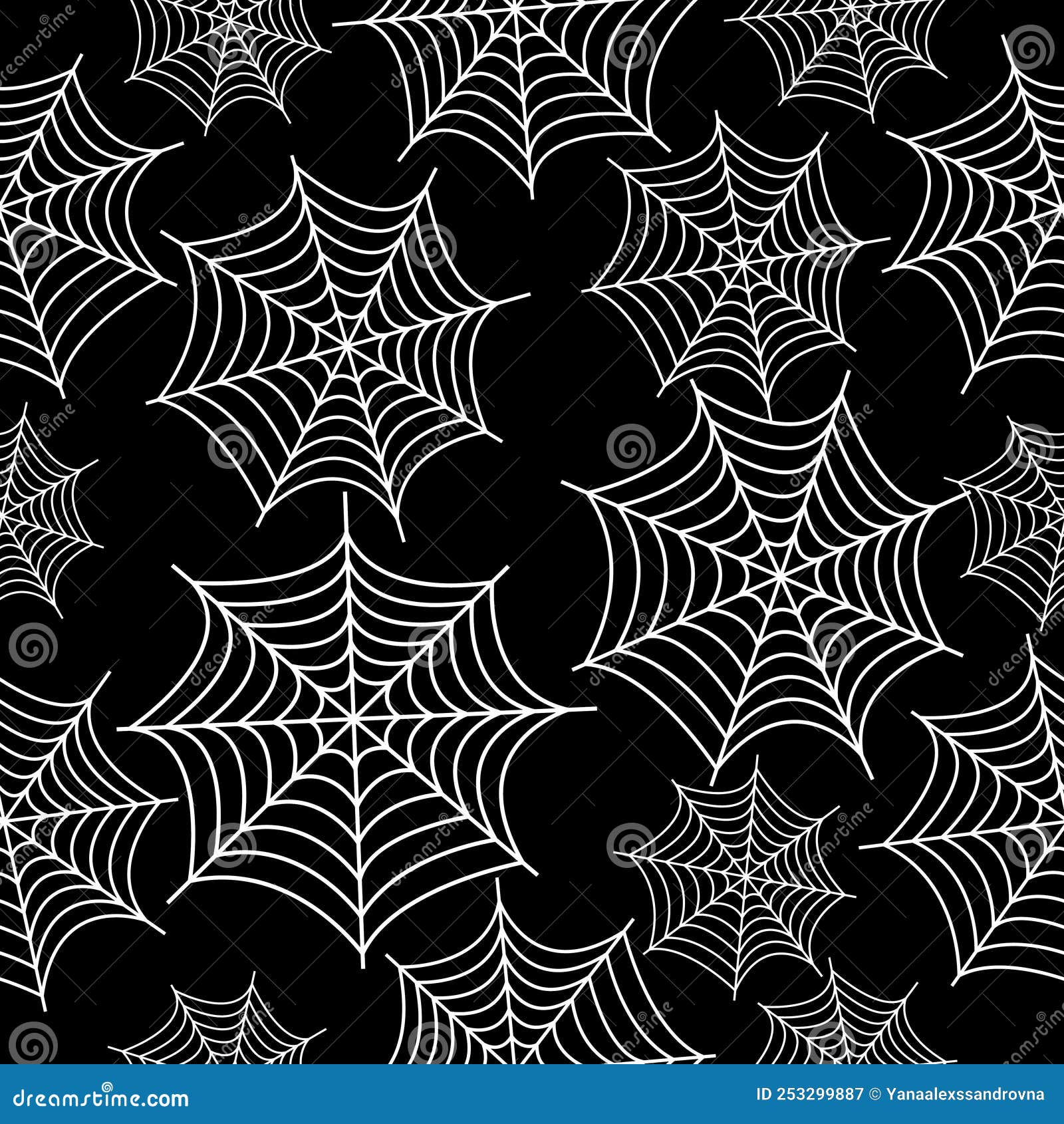 Vector Seamless Pattern. Trendy Texture with Crossing Cobwebs. Hypnotic ...