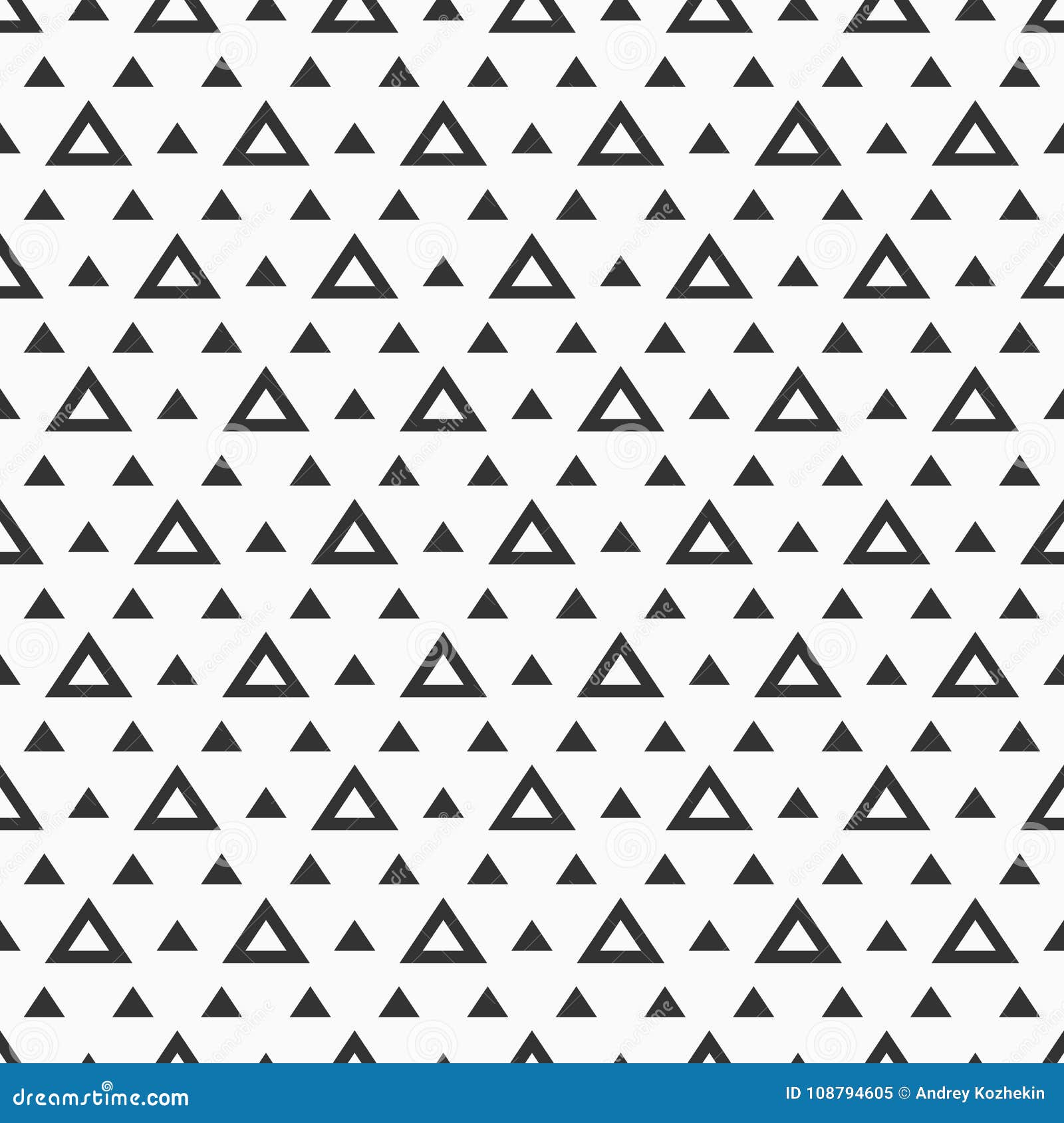 Vector Seamless Pattern of Triangles. Stock Vector - Illustration of ...