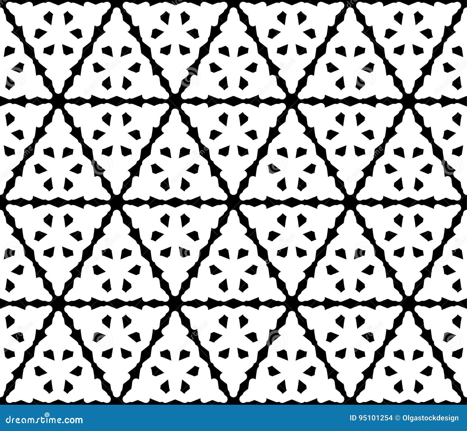 Vector Seamless Pattern with Triangular Carved Figures Stock Vector ...