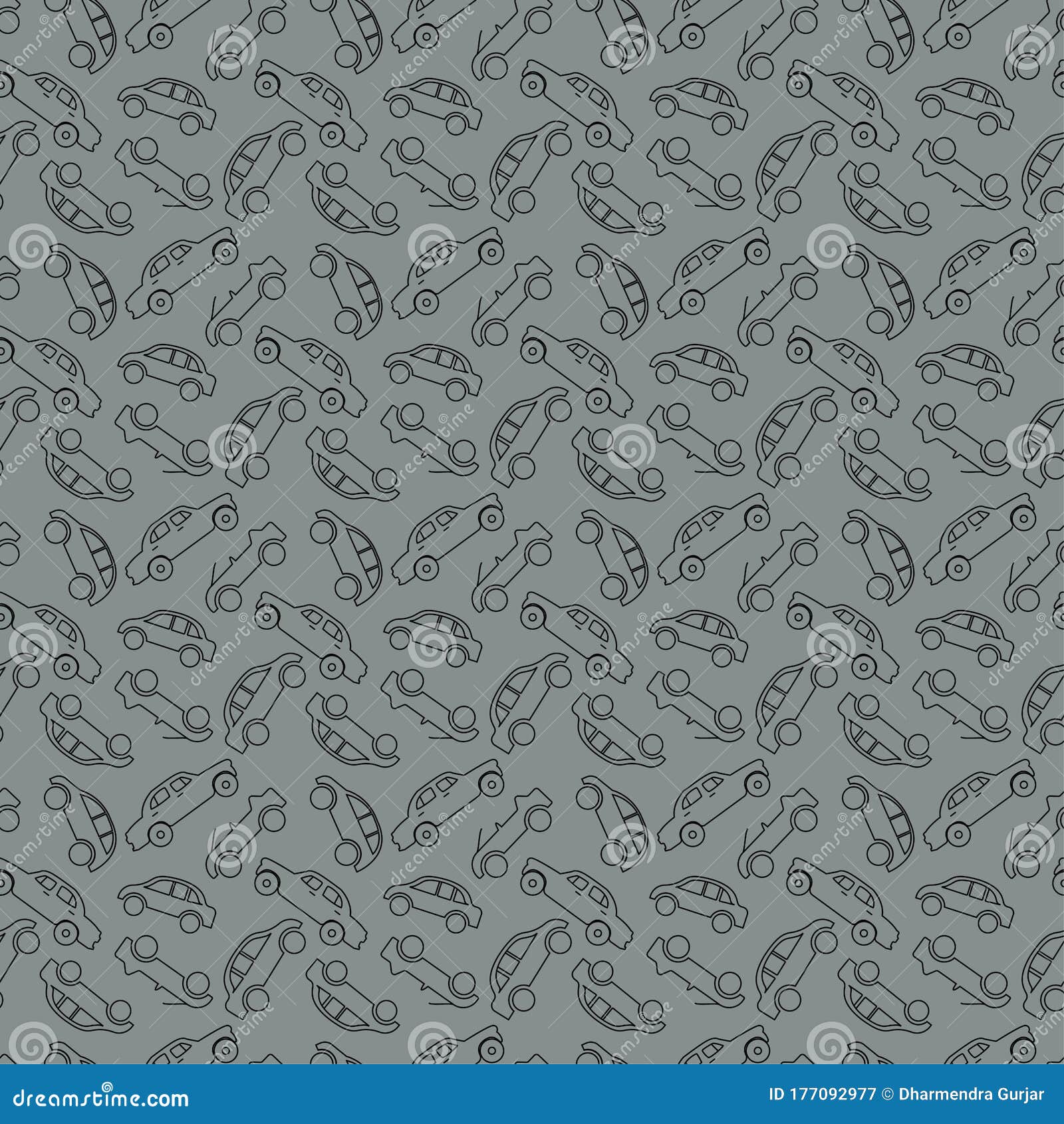 Vector Seamless Pattern of Vehicle Transportation in Greyish Blue ...