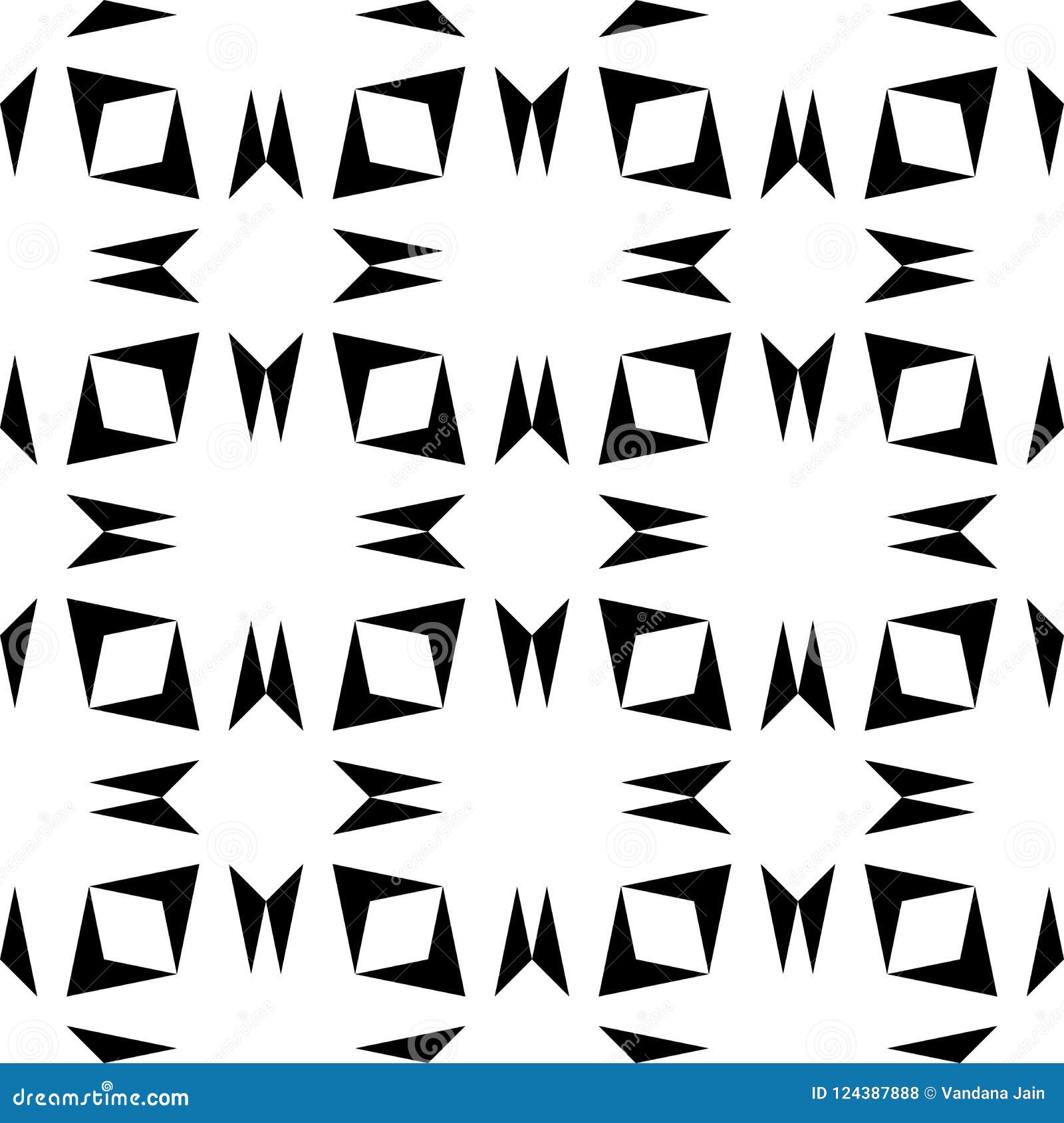 Black and White Seamless Geometrical Pattern Stock Vector ...