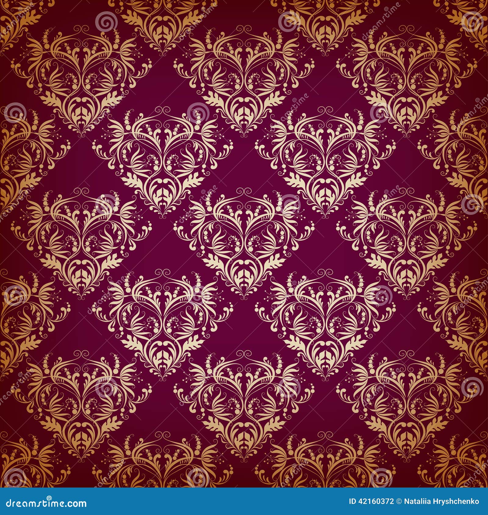 Vector Seamless Pattern in Victorian Style. Stock Vector - Illustration ...