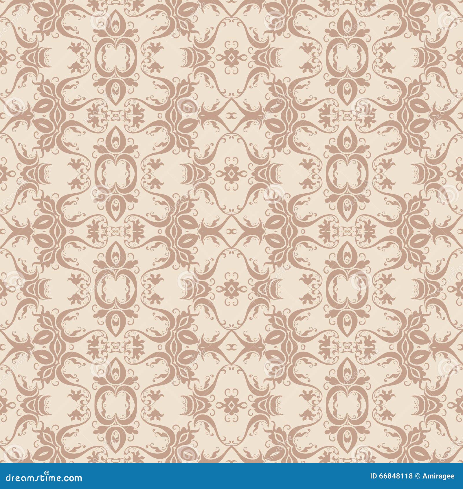 Vector Seamless Pattern in Victorian Style Stock Vector - Illustration ...