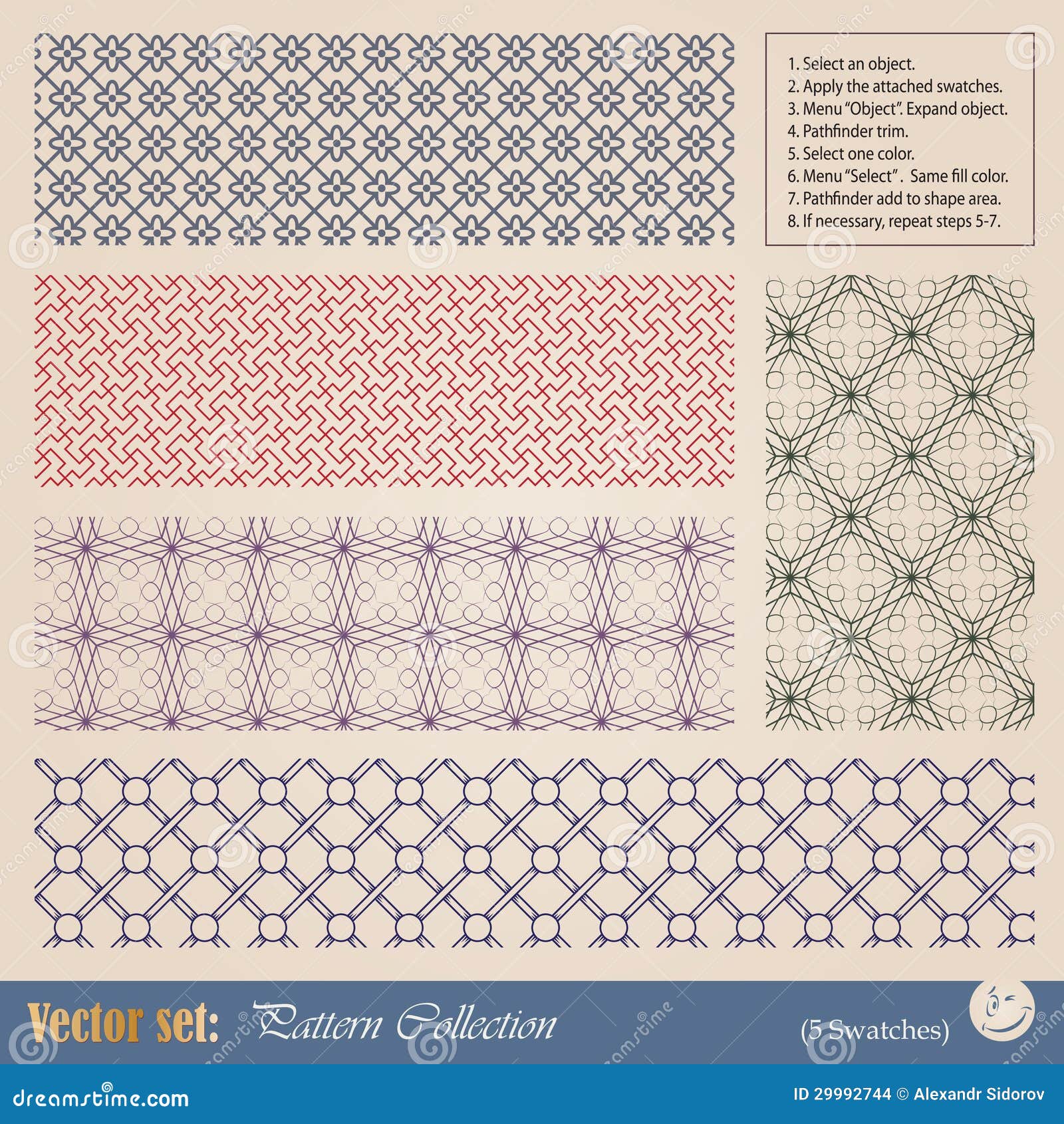 Seamless Pattern in Vintage Style Stock Vector - Illustration of deco ...
